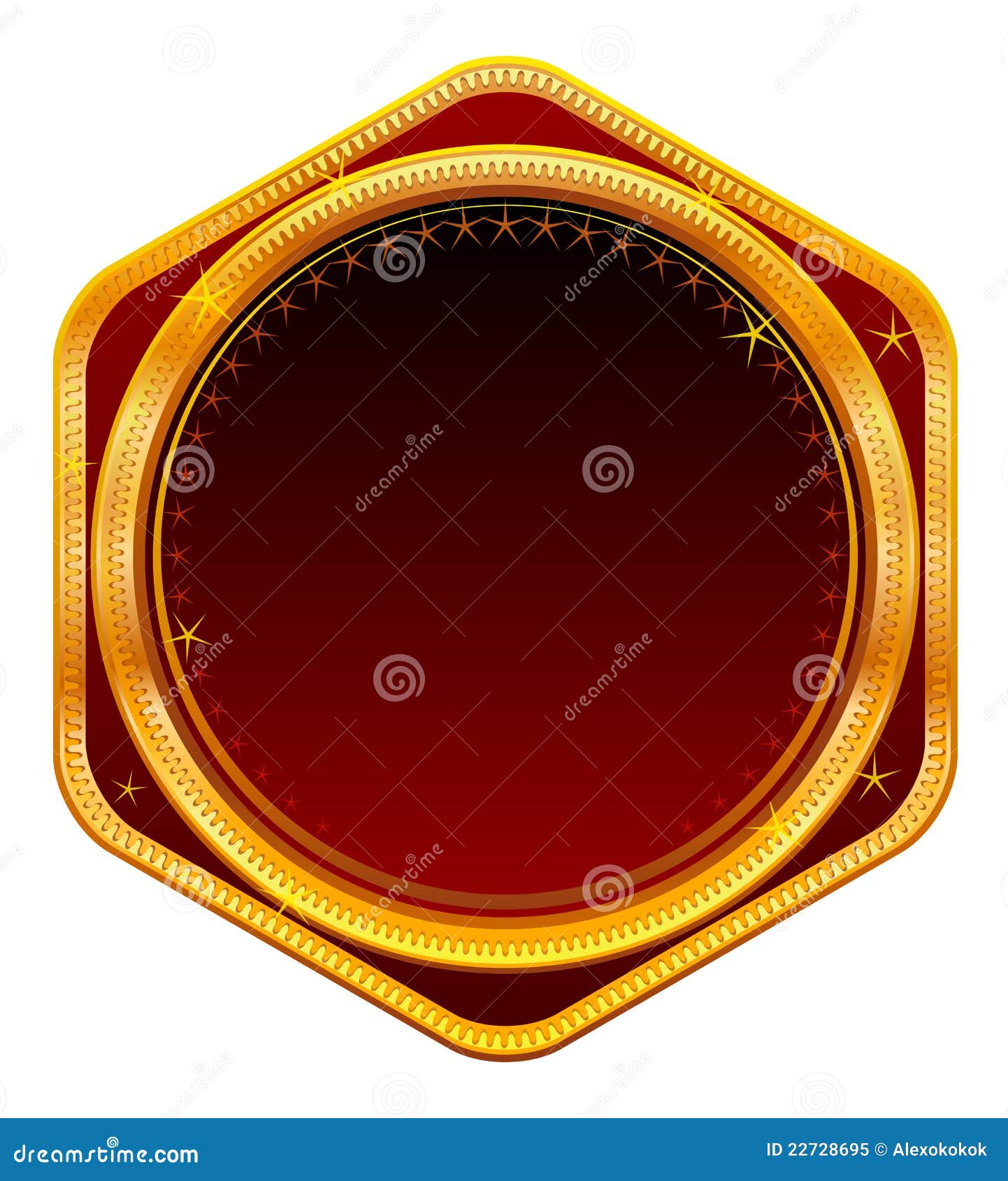 Golden frame, red stock vector. Illustration of design - 22728695