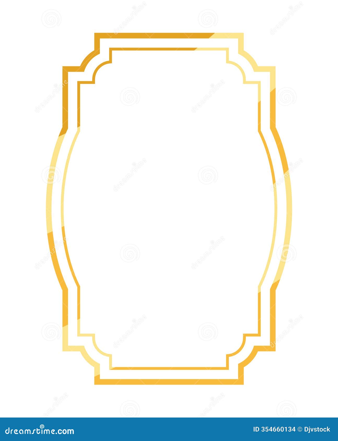 Golden frame simple stock illustration. Illustration of minimal - 354660134