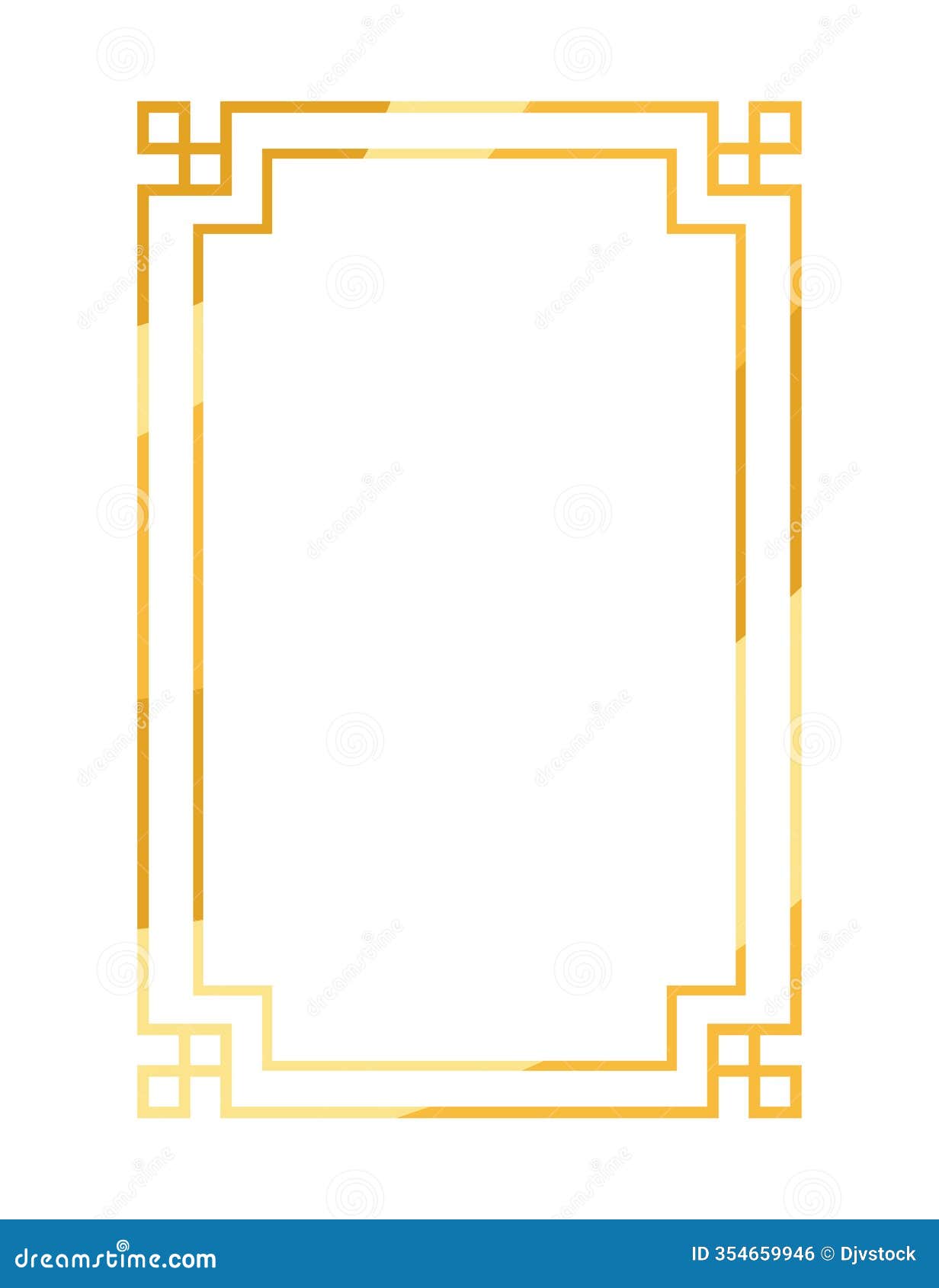 Golden frame template stock illustration. Illustration of isolation ...