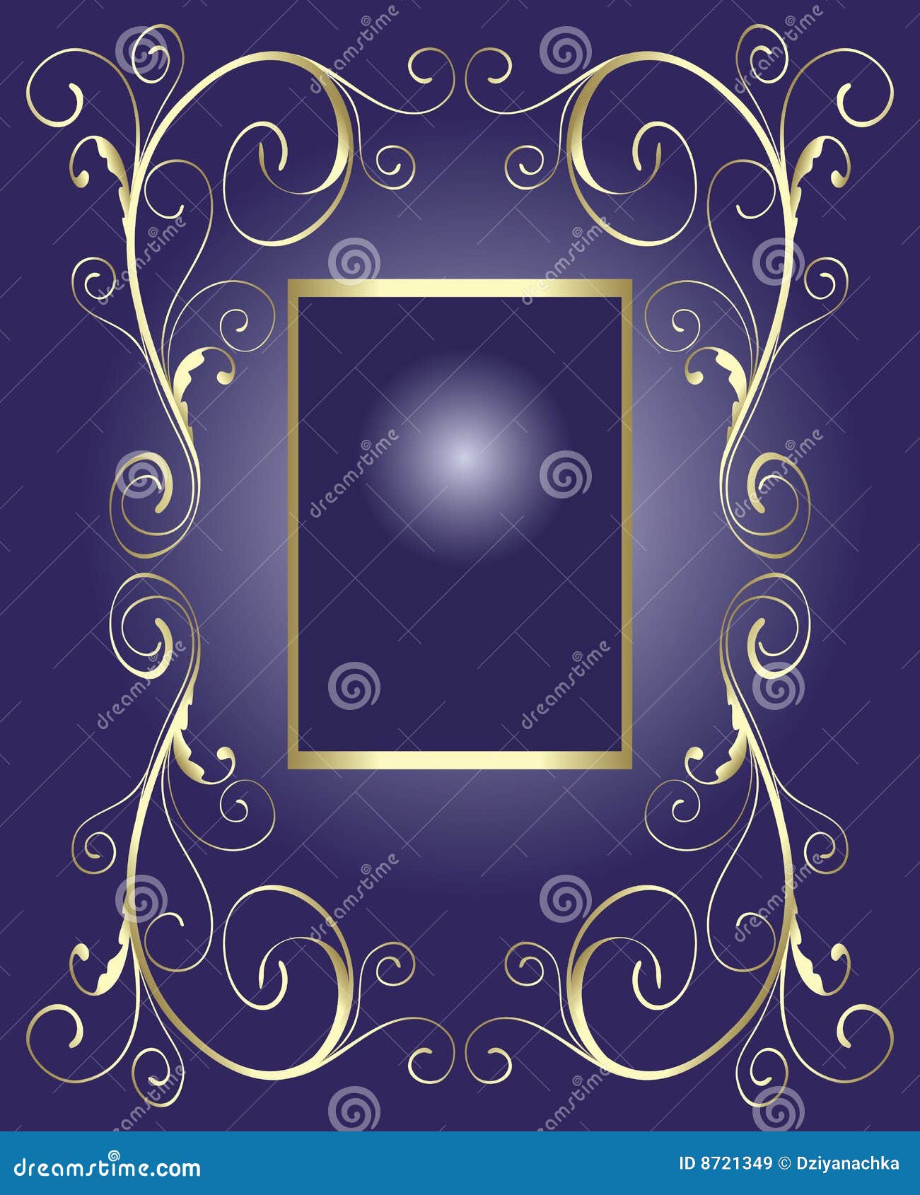 Golden frame for text stock vector. Illustration of paper - 8721349