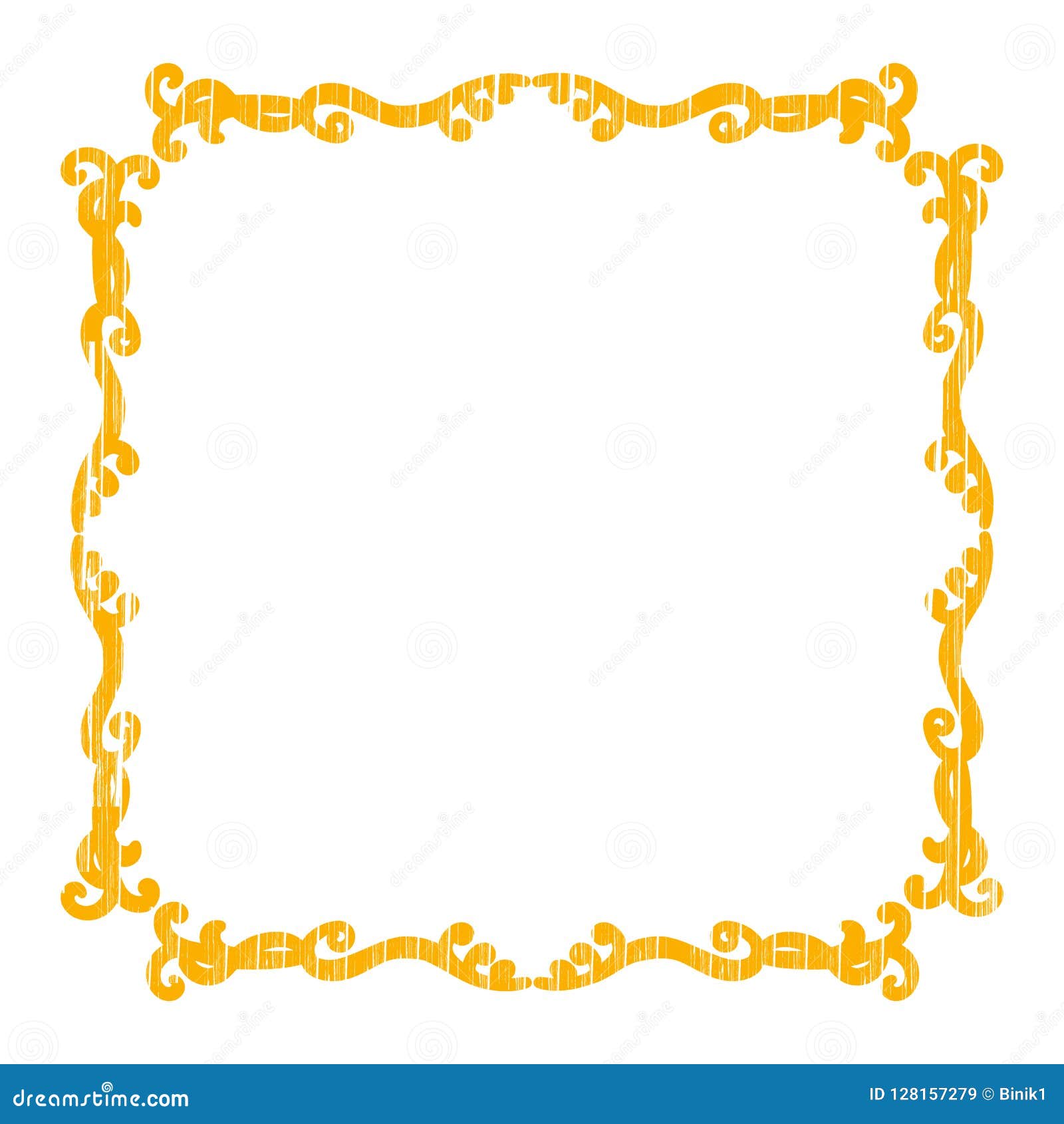 Golden frame vector stock vector. Illustration of empty - 128157279