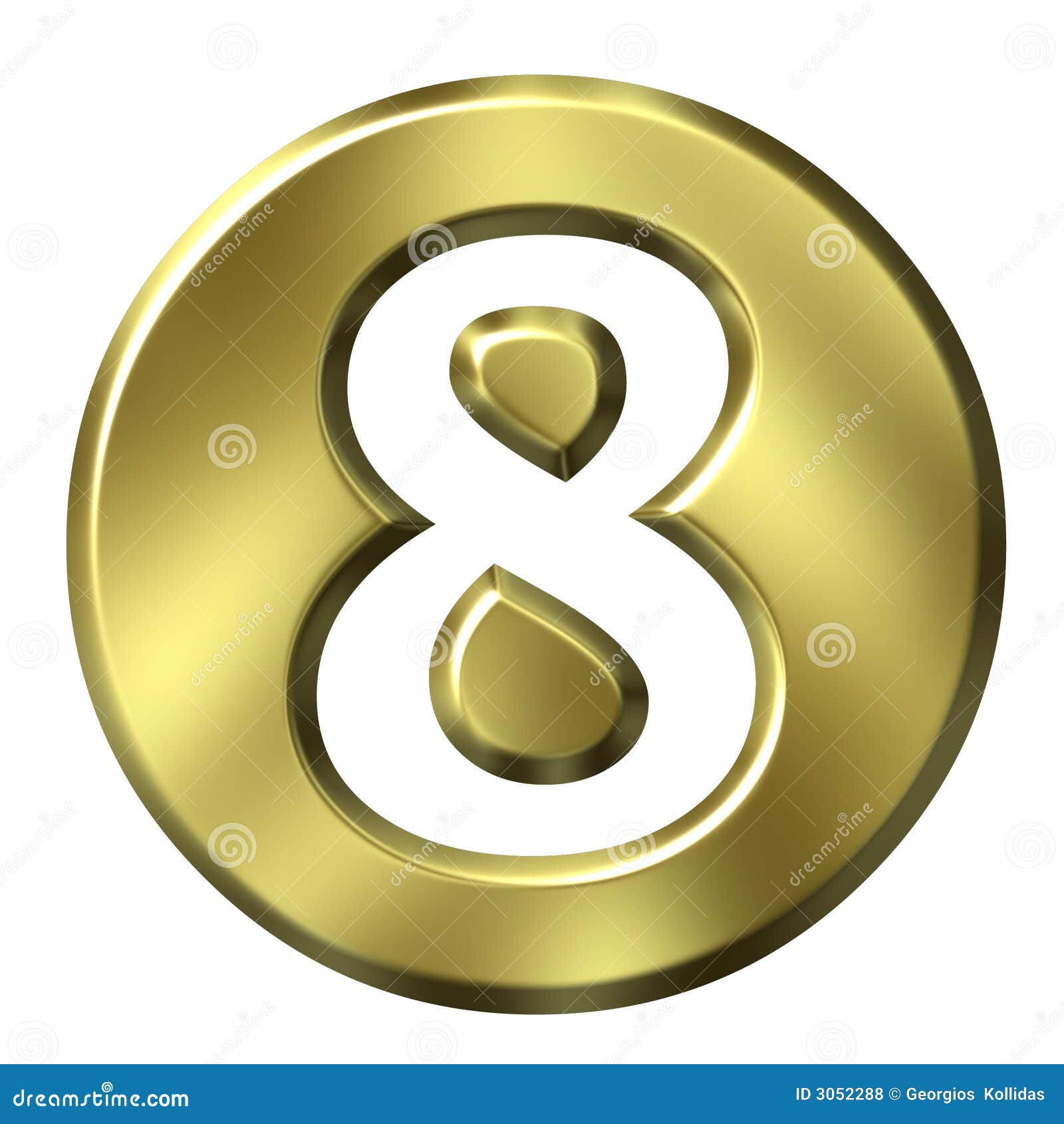 Golden Framed Number 8 stock illustration. Illustration of eight - 3052288