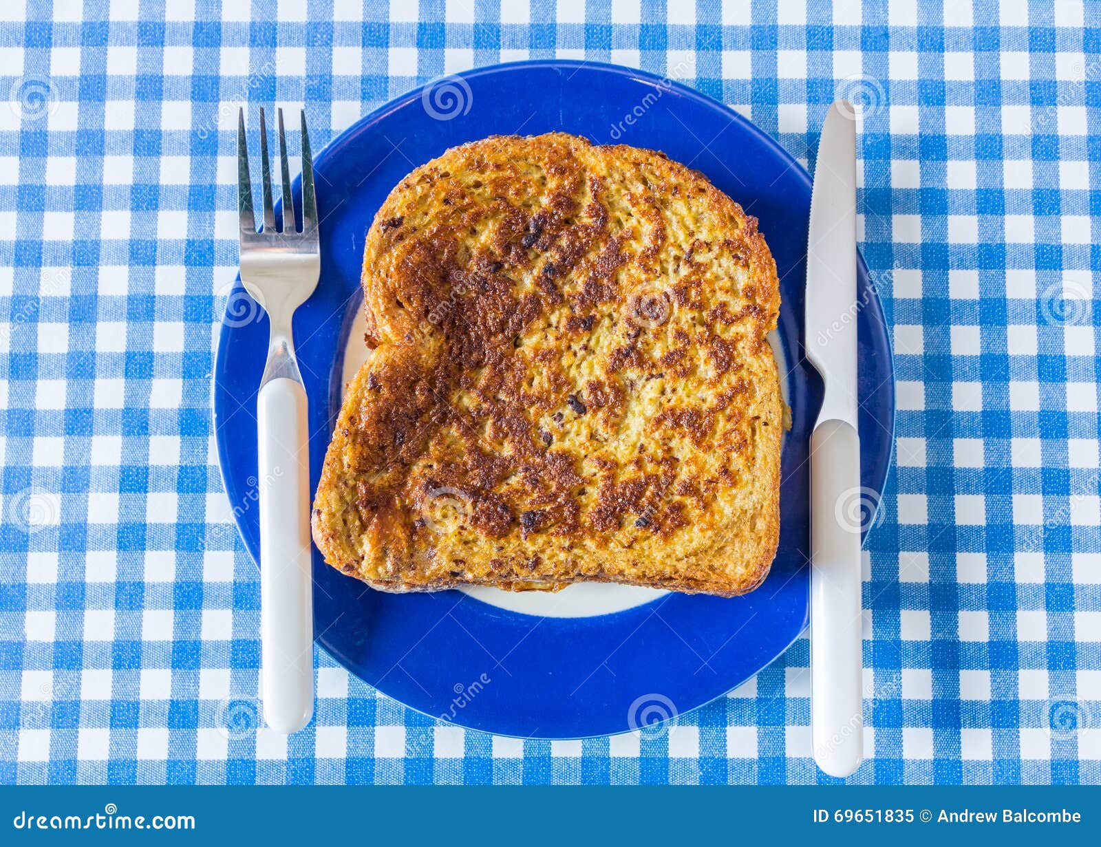 Golden French toast stock image. Image of soaked, blue - 69651835