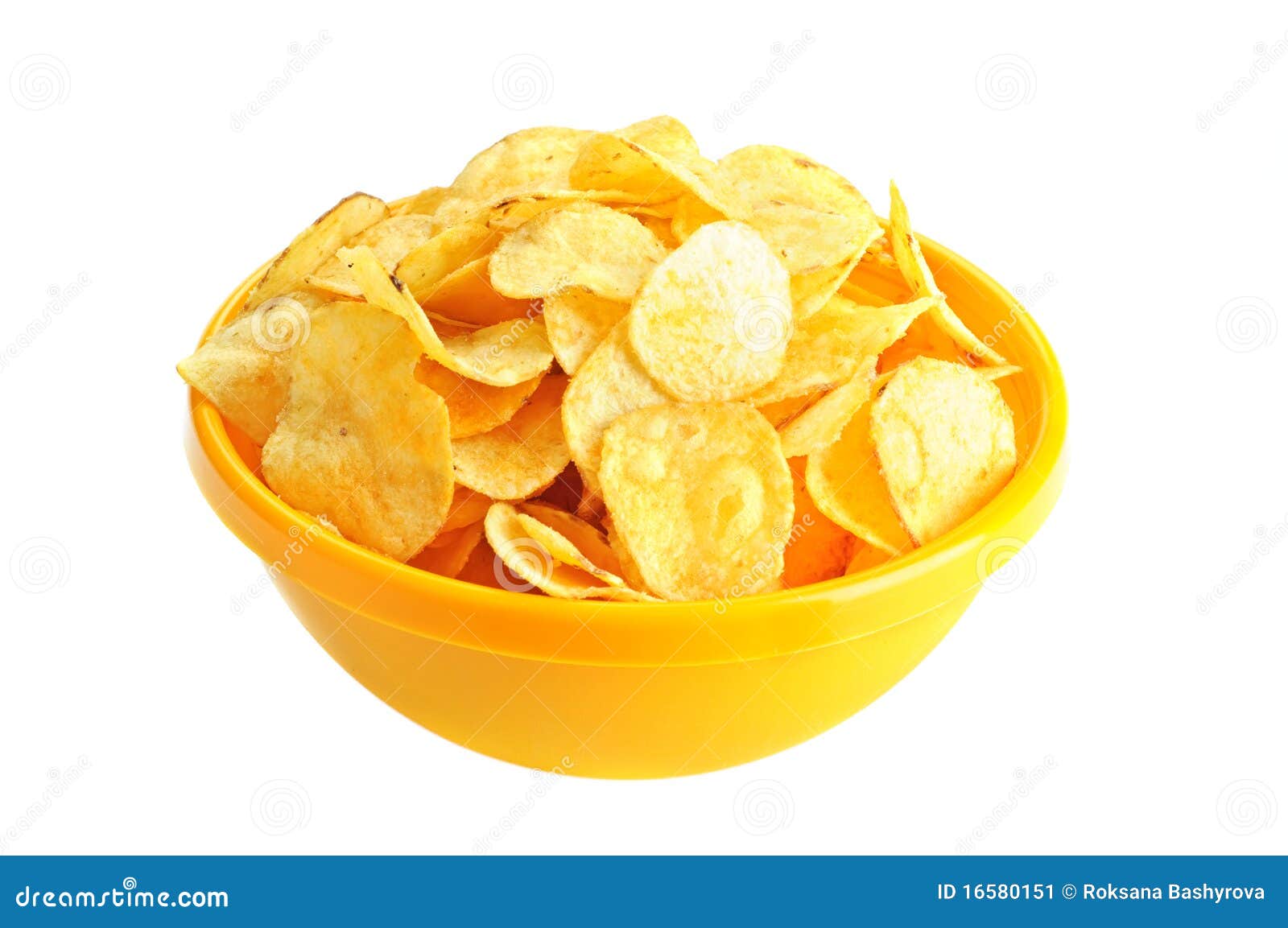 Golden fresh chips stock image. Image of potato, isolated - 16580151