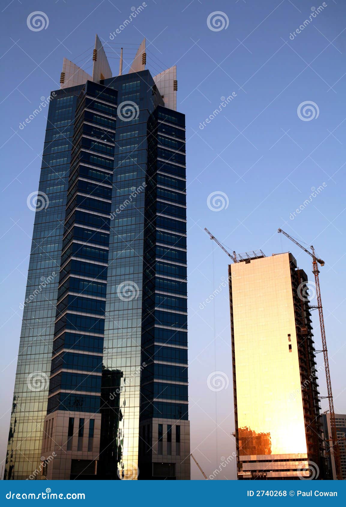 Golden future stock photo. Image of crane, qatar, golden - 2740268