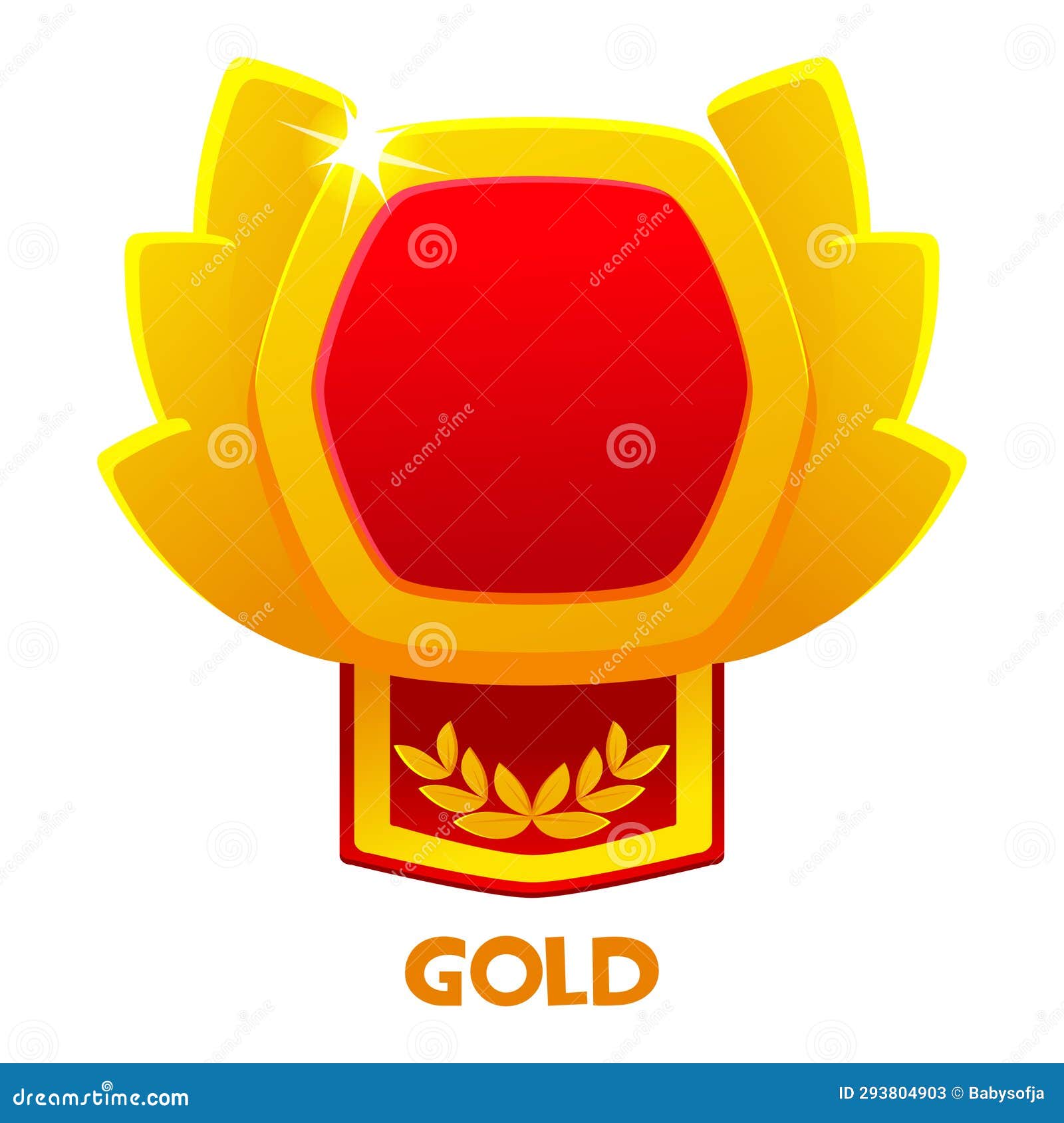 Golden Game Joystick Vector Illustration | CartoonDealer.com #232990088