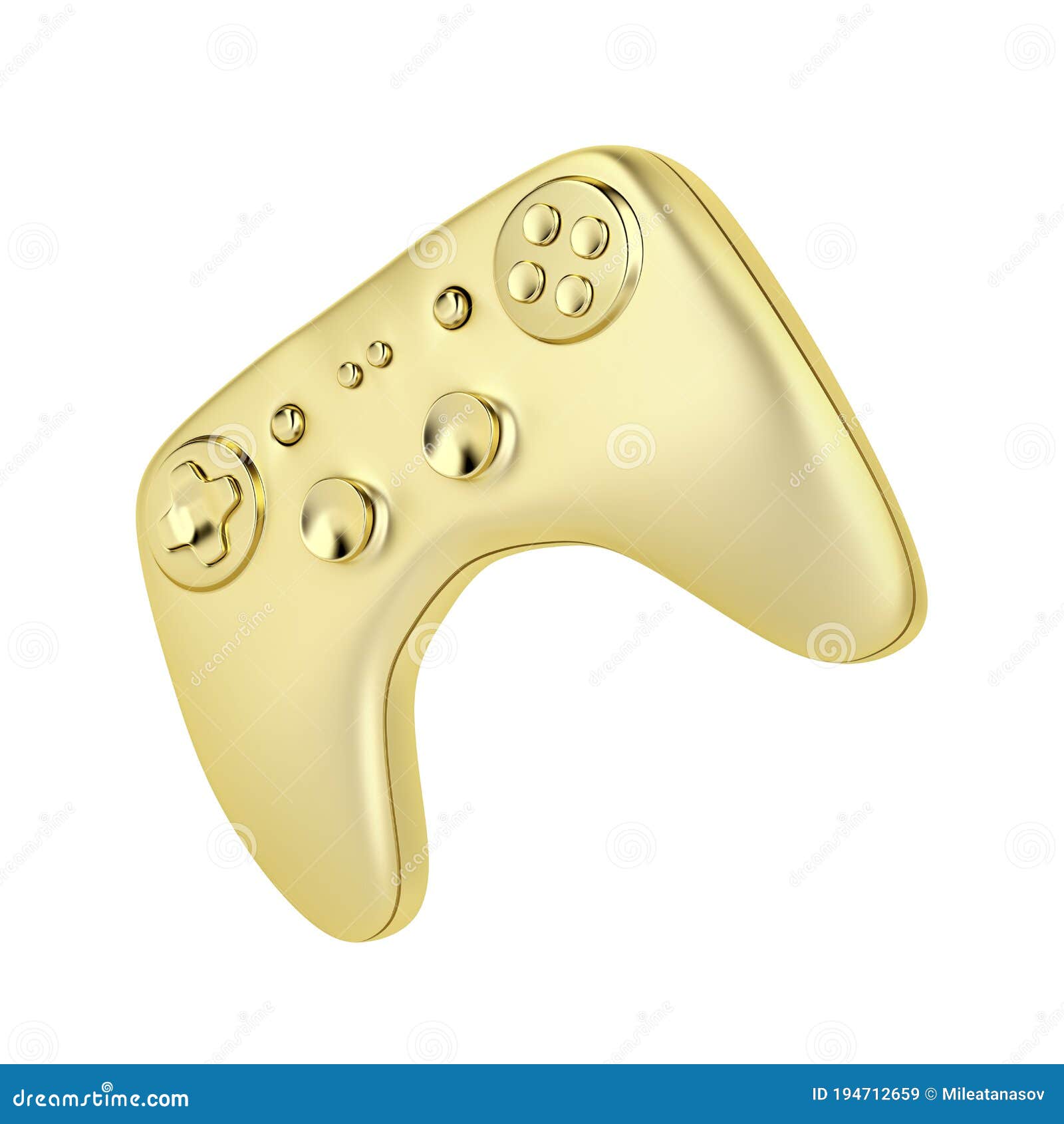 Golden gaming controller stock image. Illustration of game - 194712659