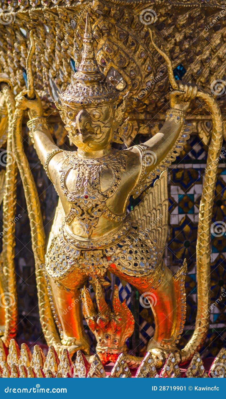 Golden garuda stock image. Image of element, buddhist - 28719901