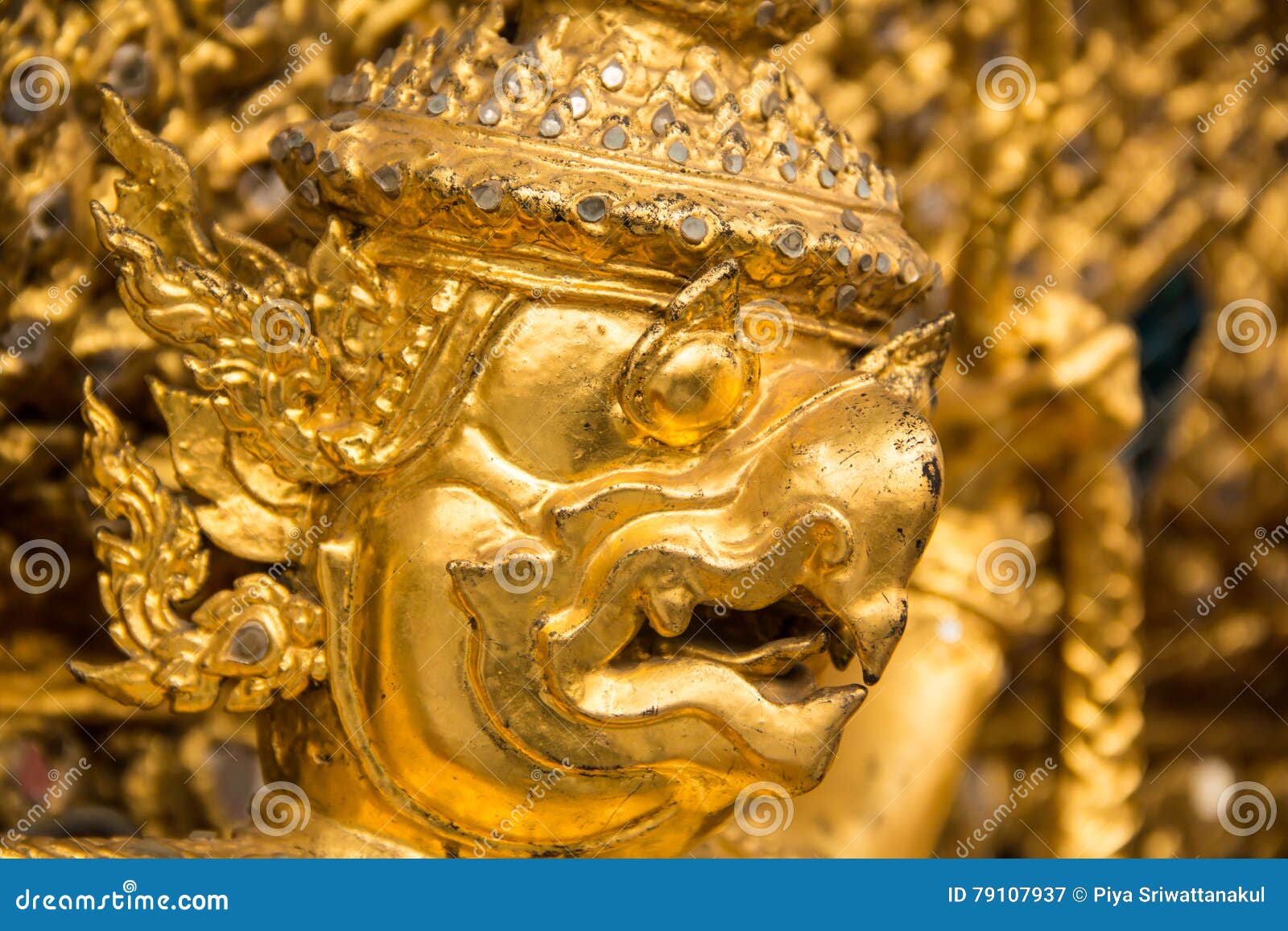 Golden garuda stock image. Image of golden, color, keaw - 79107937