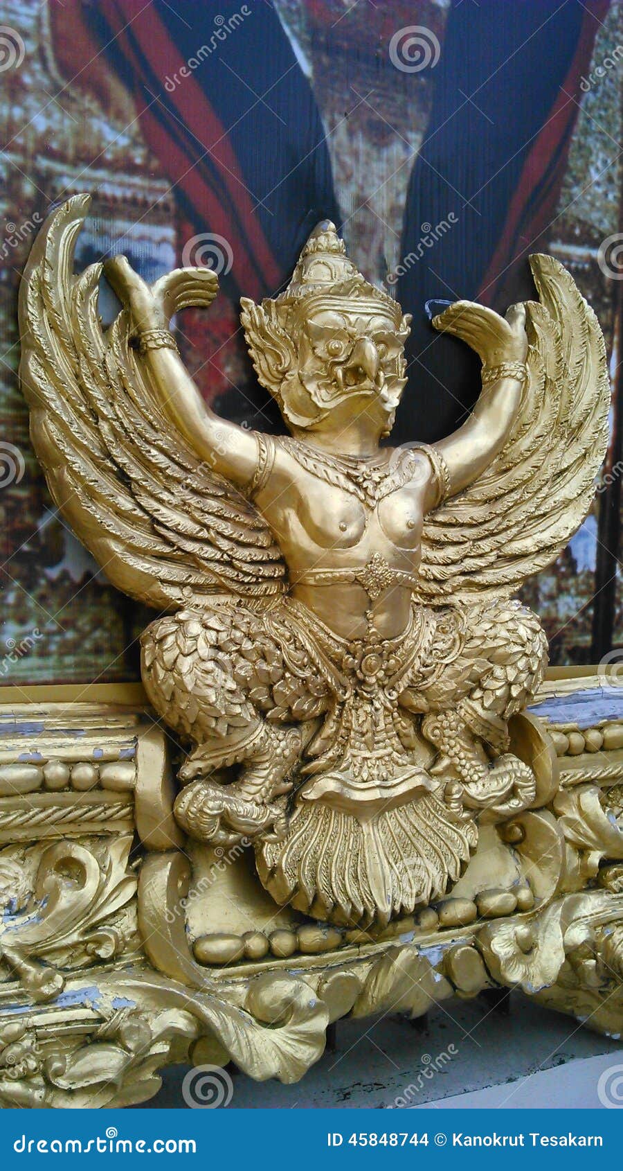 Golden Garuda stock photo. Image of believe, design, guardian - 45848744