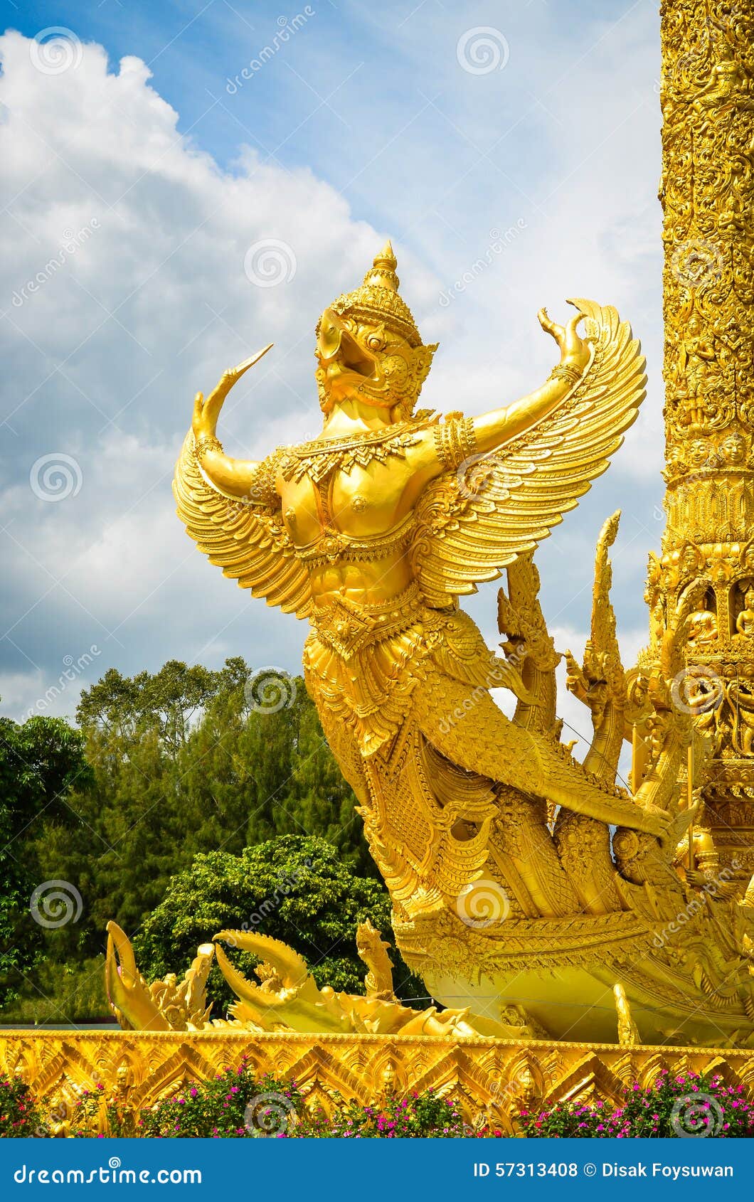 Golden Garuda statue stock photo. Image of ancient, grand - 57313408