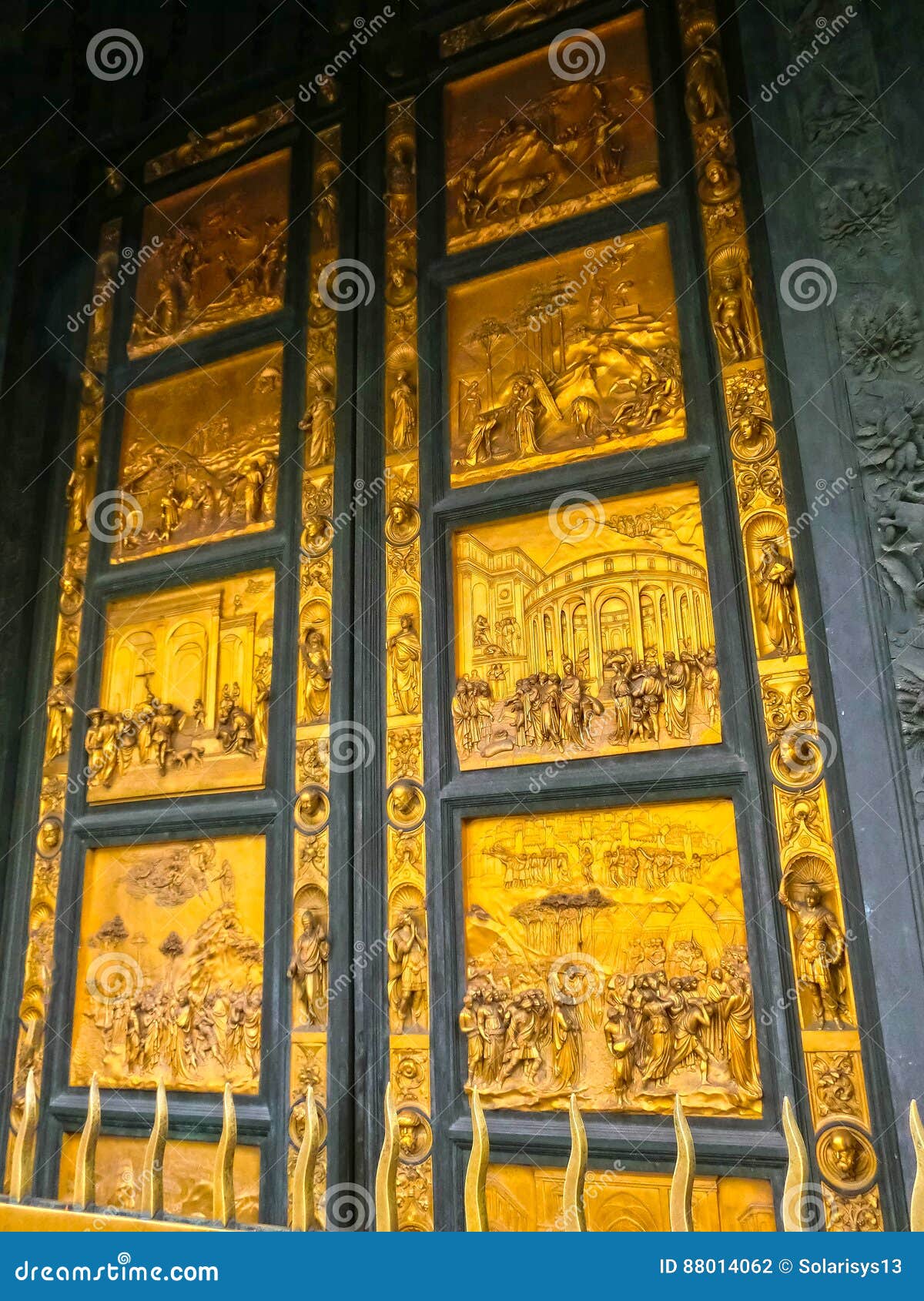 Golden Gate of the Baptistery. Florence Stock Photo - Image of firenze ...