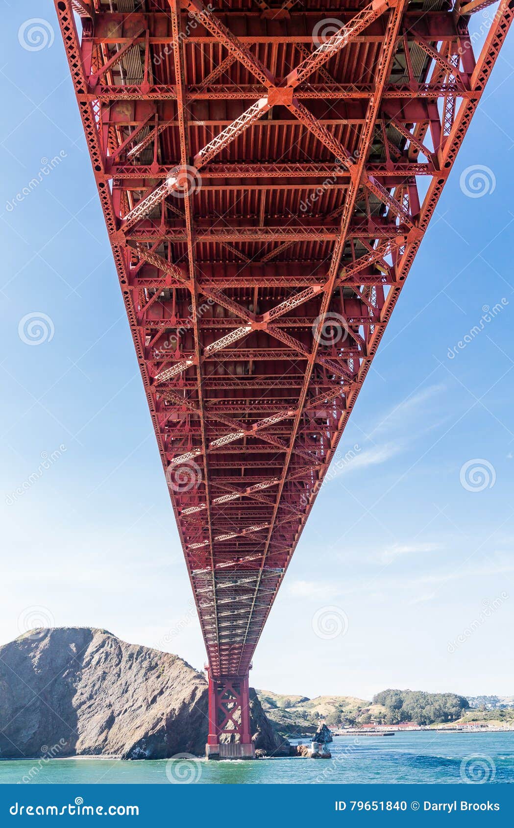 Golden Gate from Below stock photo. Image of tourism - 79651840