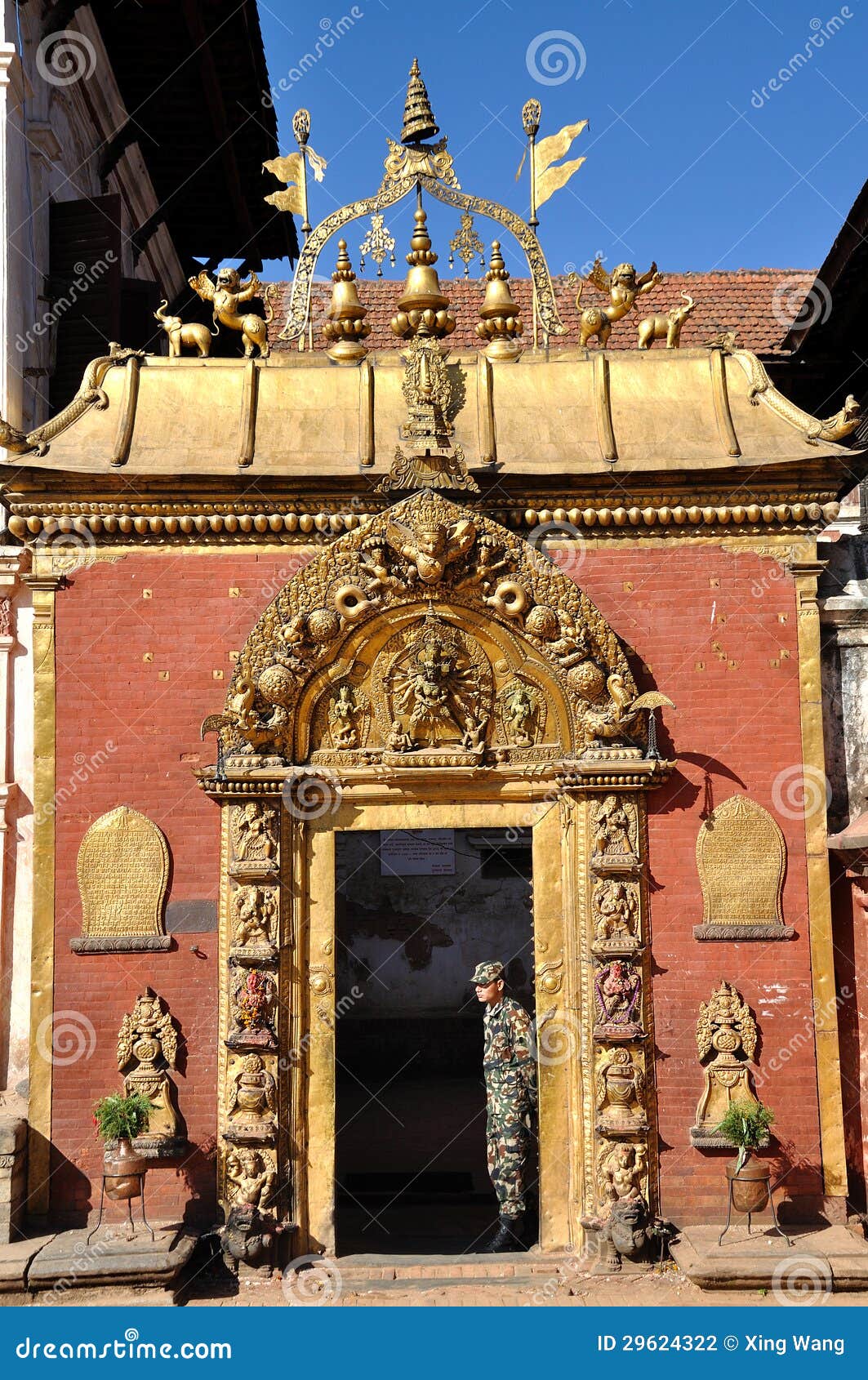 Golden Gate at Bhaktapur Durbar Square Editorial Photography - Image of ...