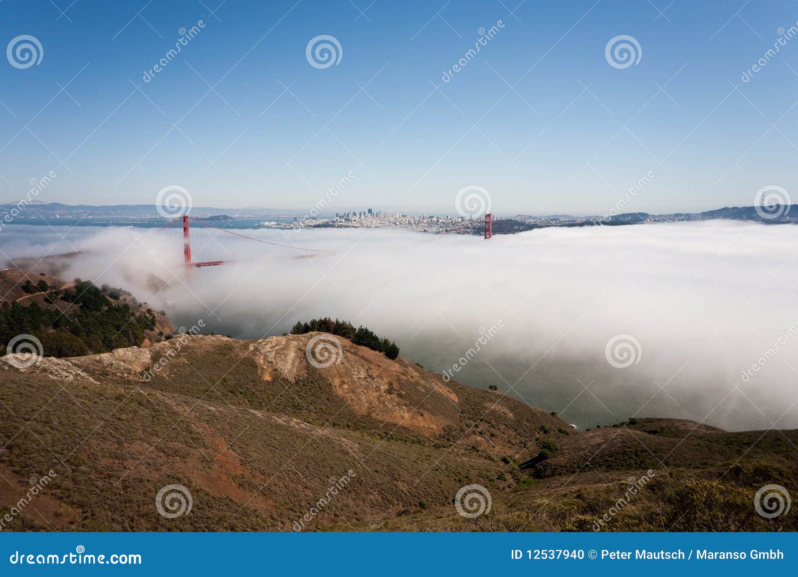 Golden Gate Bridge stock photo. Image of landmark, buttress - 12537940