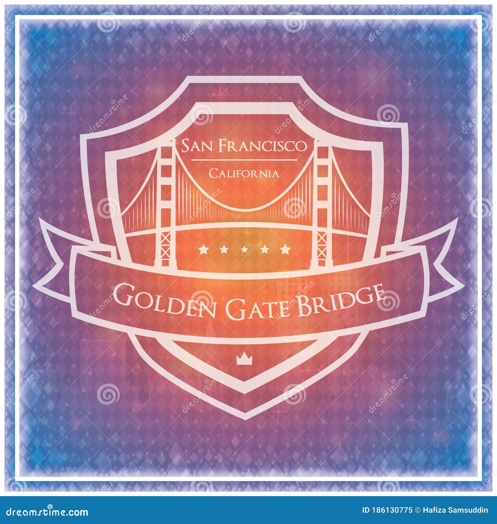 Golden Gate Bridge Background. Vector Illustration Decorative Design ...