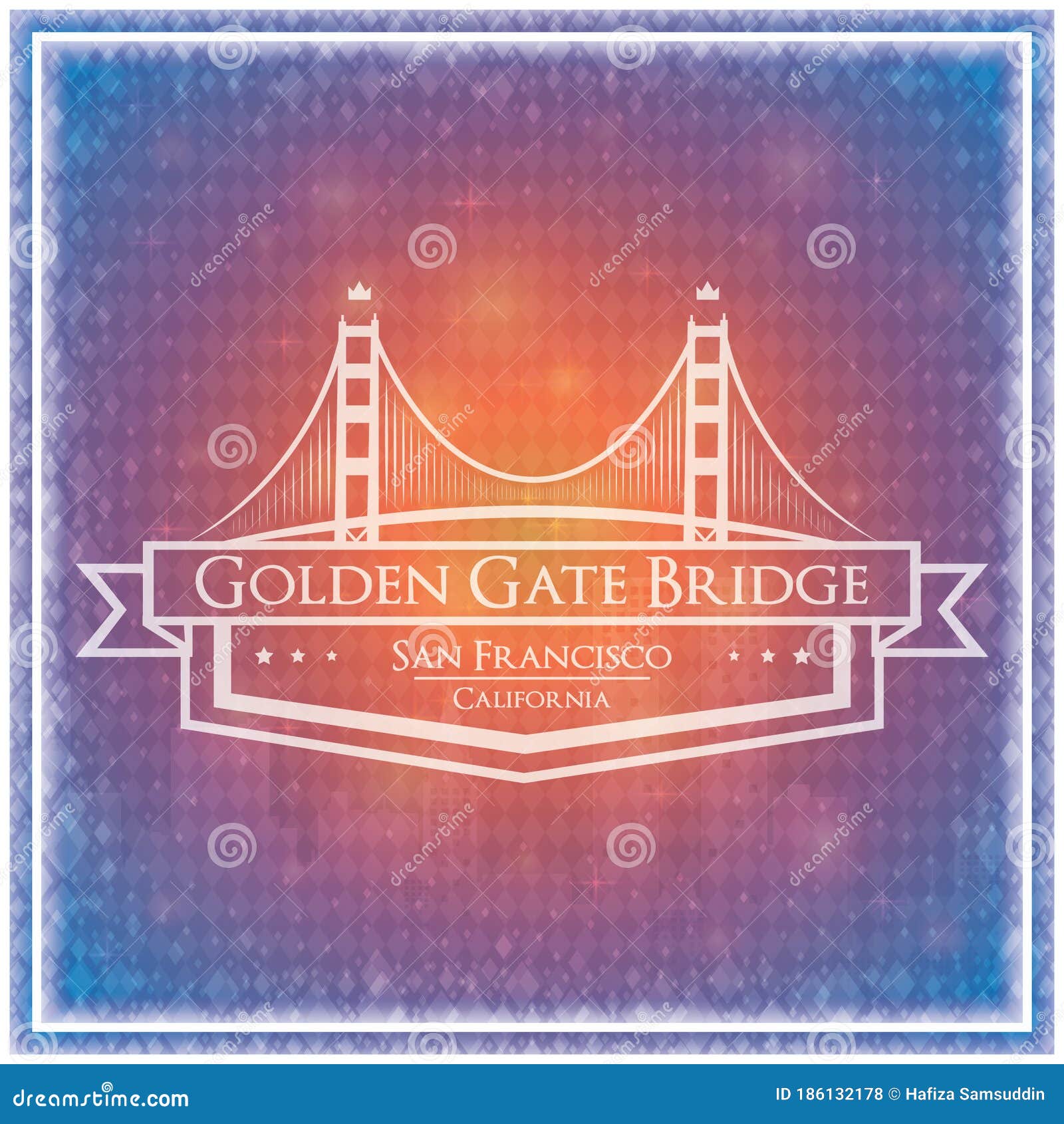Golden Gate Bridge Background. Vector Illustration Decorative Design ...