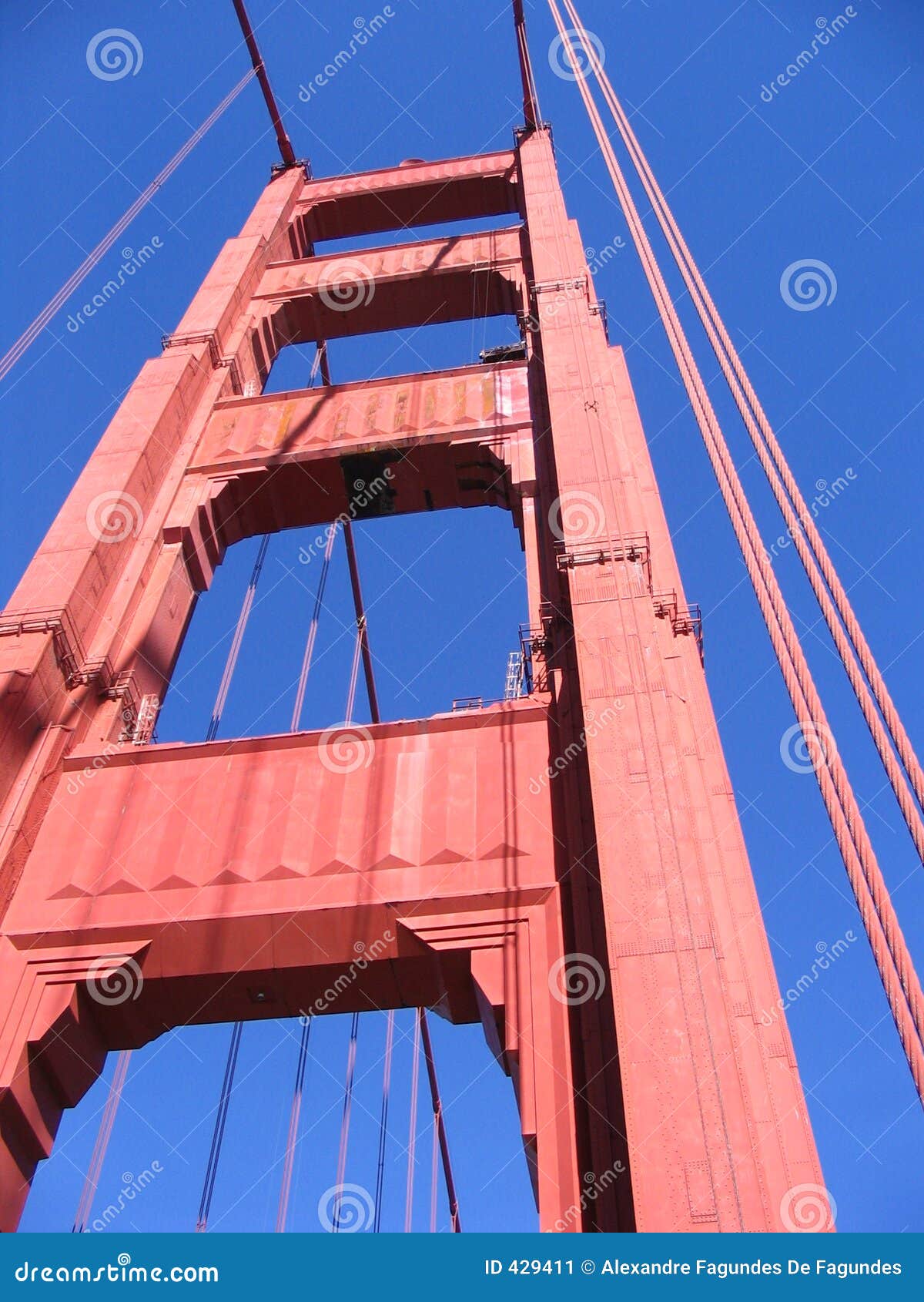 Golden Gate Bridge detail stock image. Image of francisco - 429411
