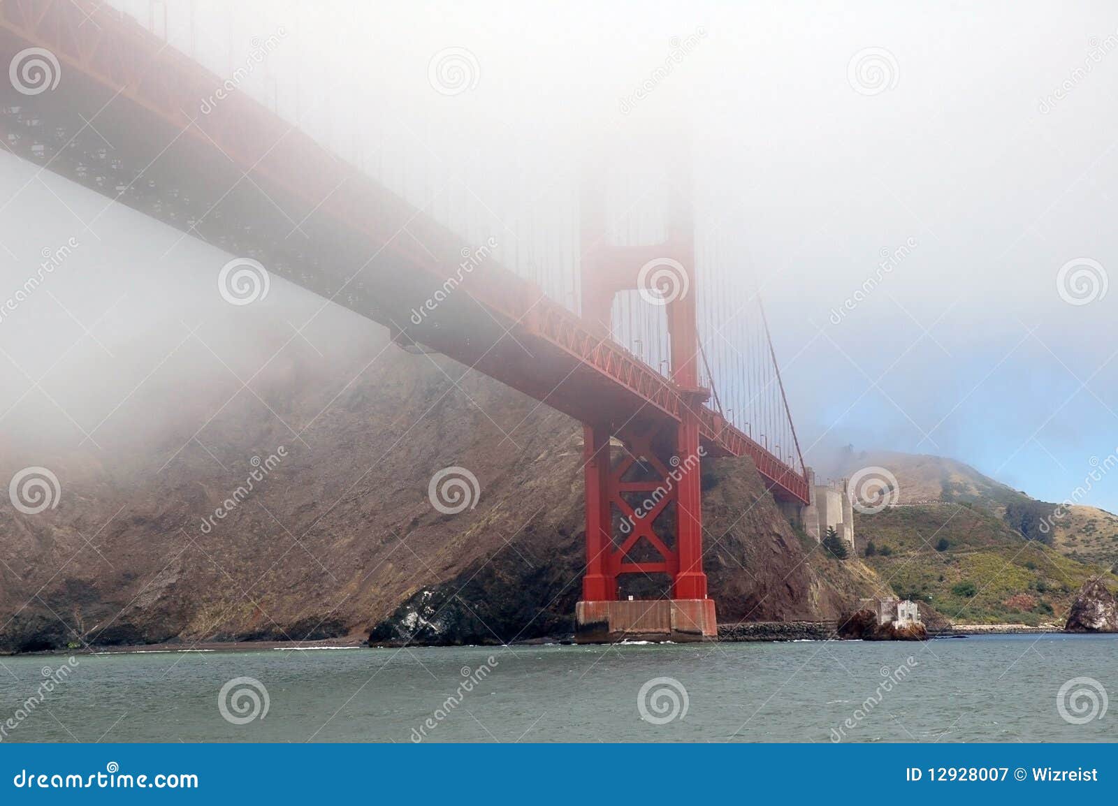 Golden Gate Bridge in the Fog Stock Image - Image of long, suspension ...