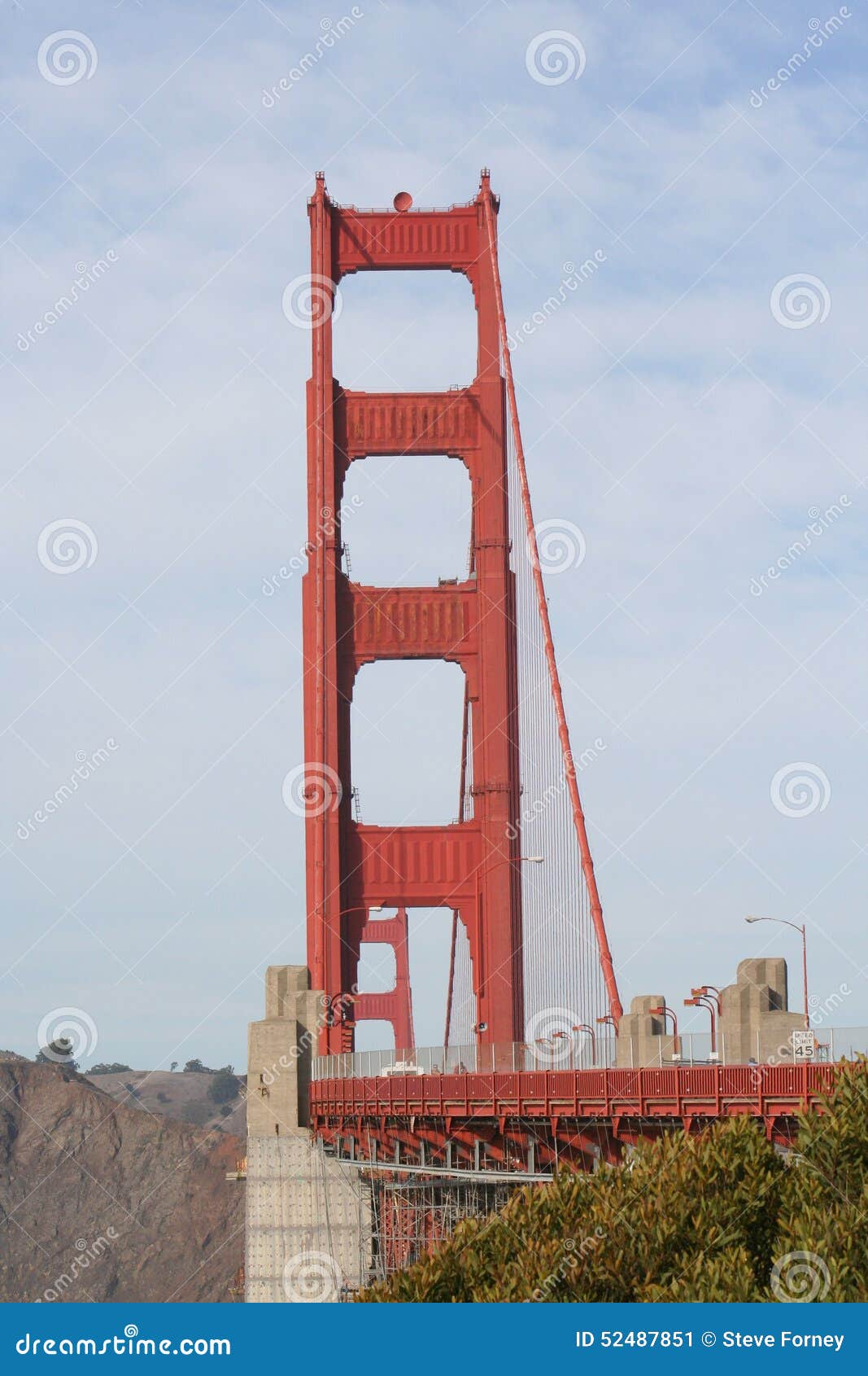 The Golden Gate Bridge stock image. Image of gate, head - 52487851