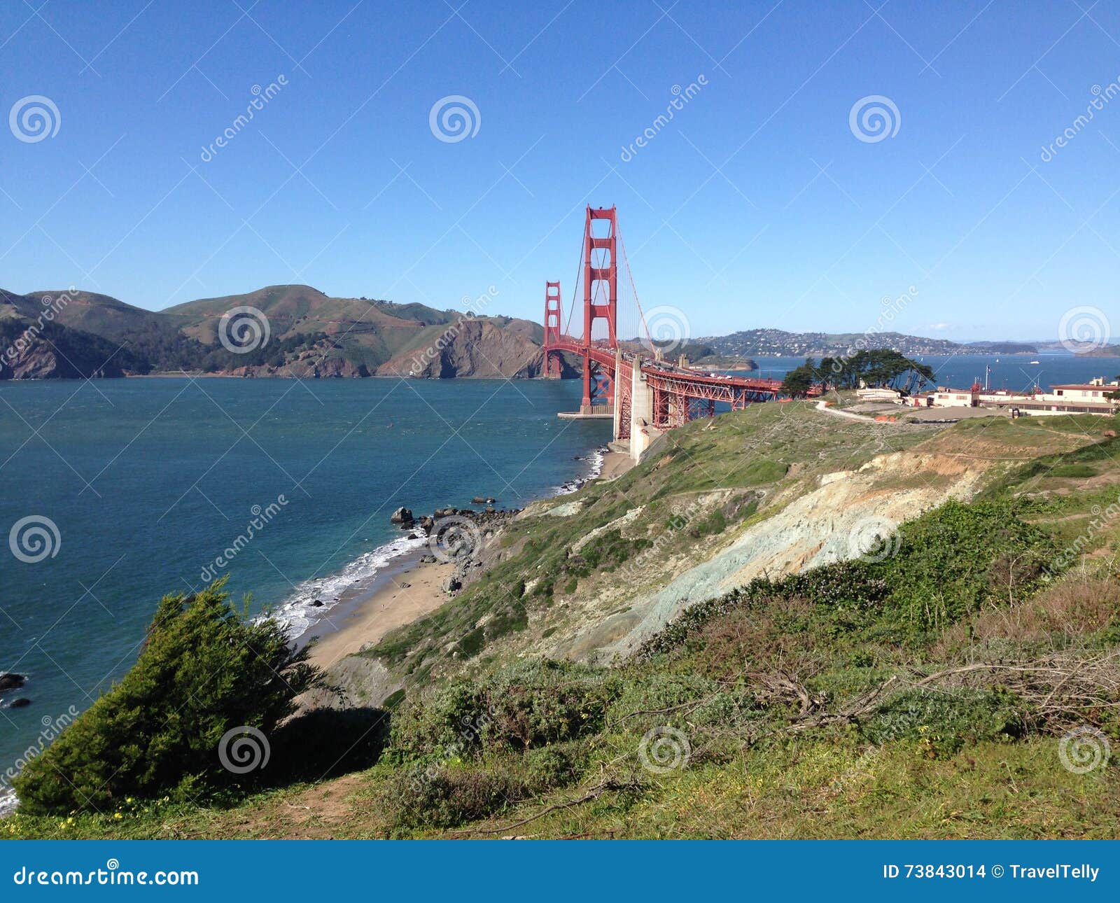 Golden Gate Bridge Look Out Stock Photo - Image of landmark, francisco ...