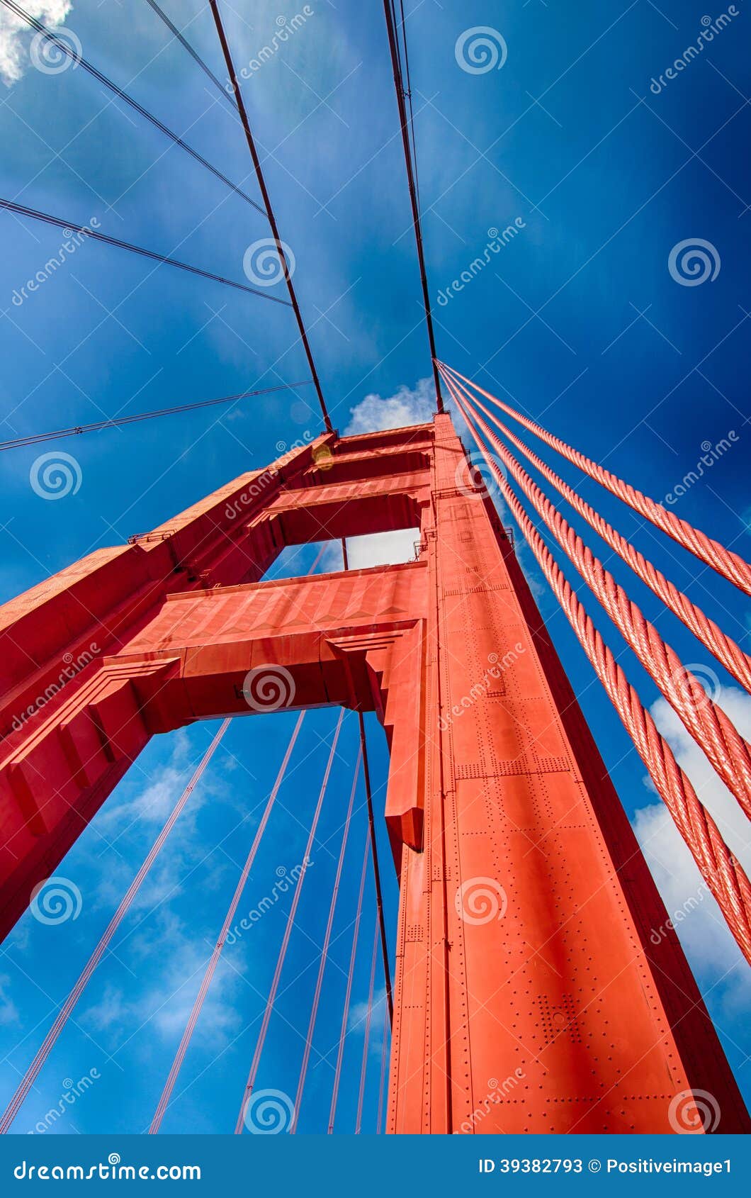 Golden Gate Bridge (looking Up, Vertical) Stock Image - Image of gate ...