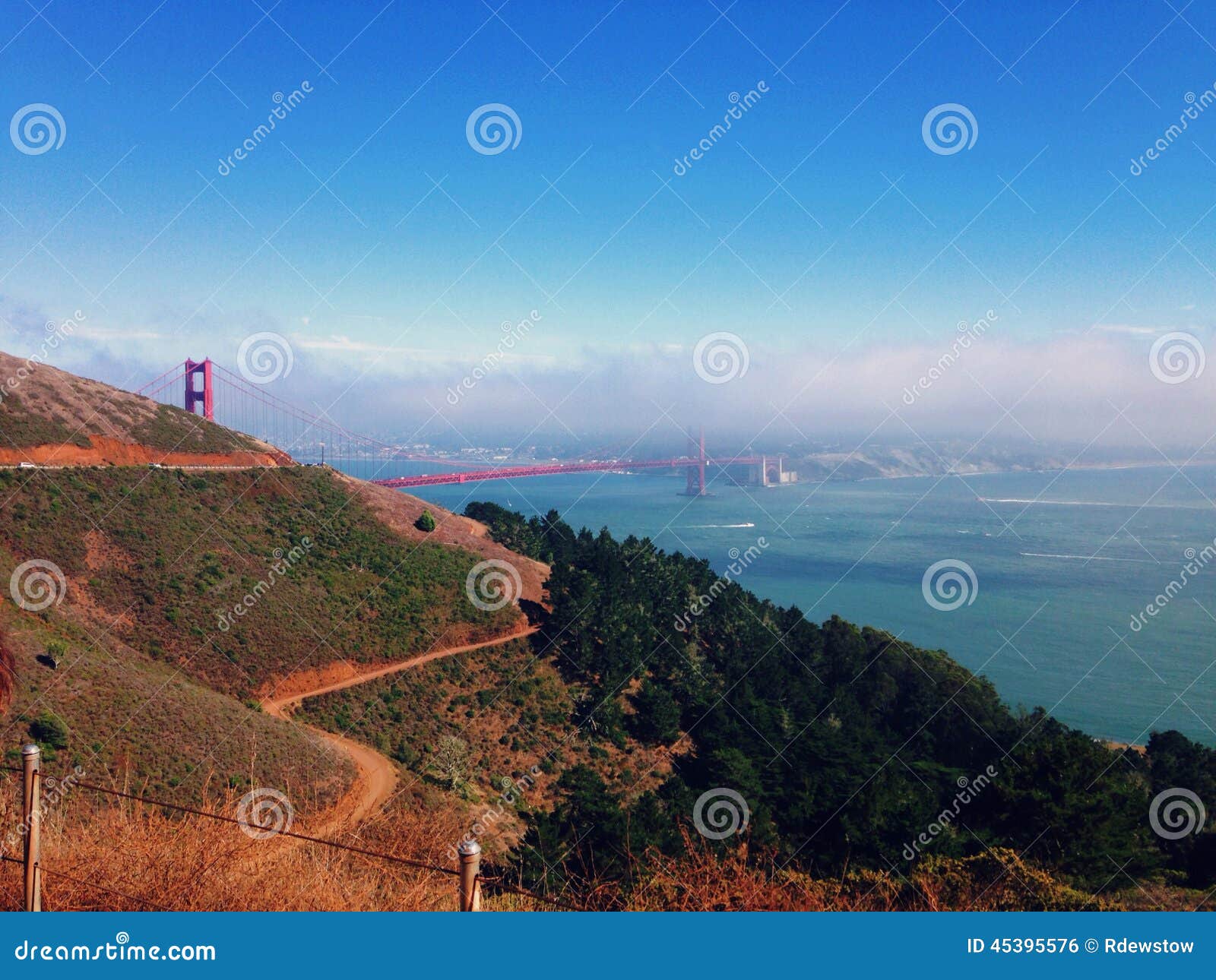 Golden Gate Bridge stock photo. Image of bridge, lookout - 45395576