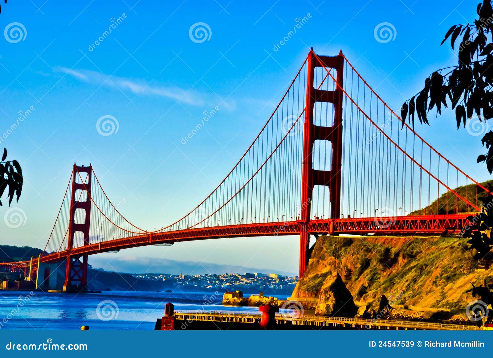 Golden Gate Bridge in Morning Light Stock Image - Image of landmark ...