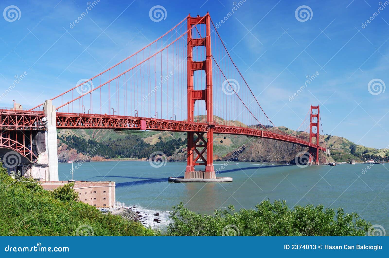 Golden Gate Bridge - Panoramic Stock Image - Image of architecture ...