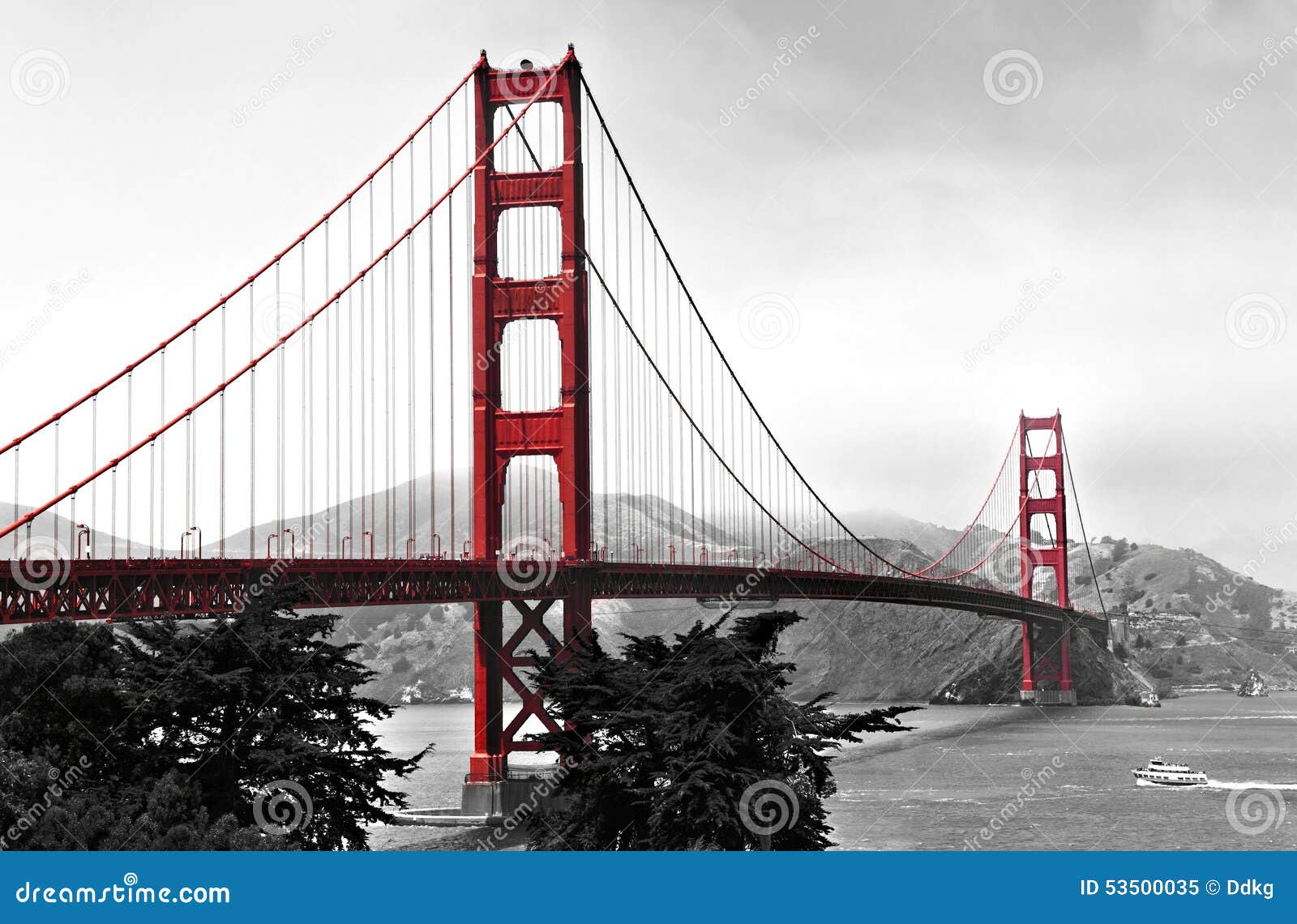 Golden Gate Bridge stock image. Image of ocean, destination - 53500035