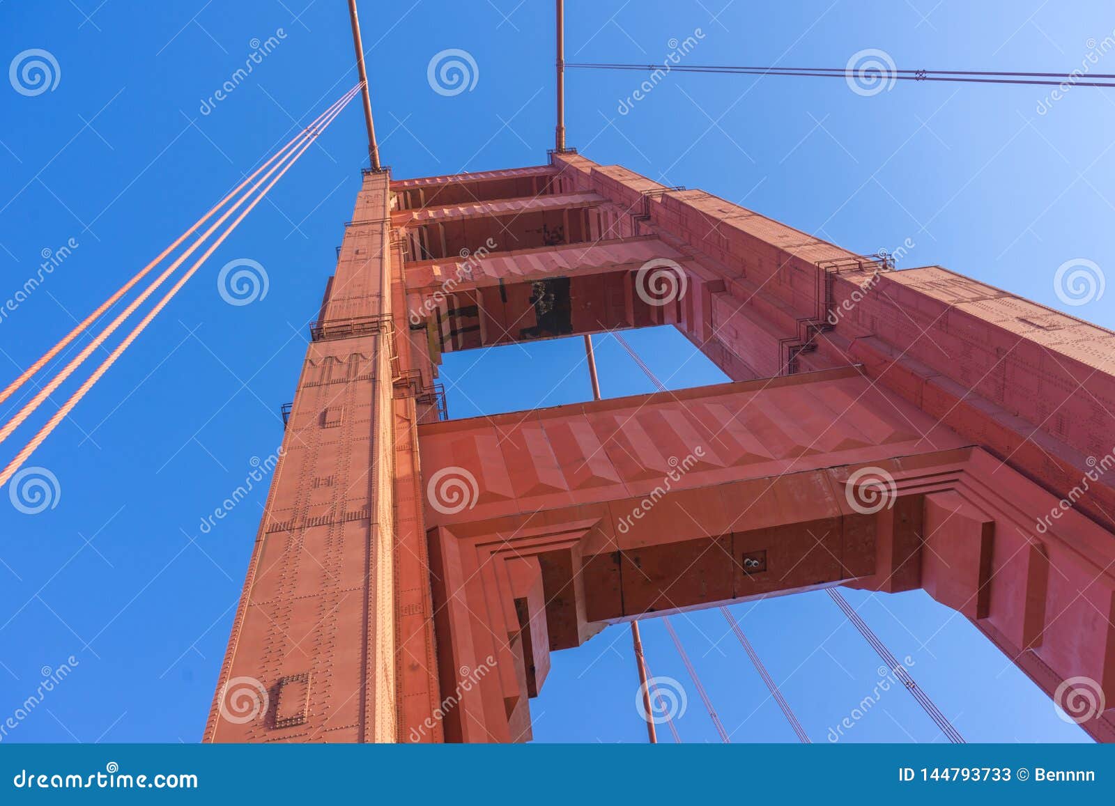 Golden Gate Bridge in San Francisco Stock Image - Image of closeup ...