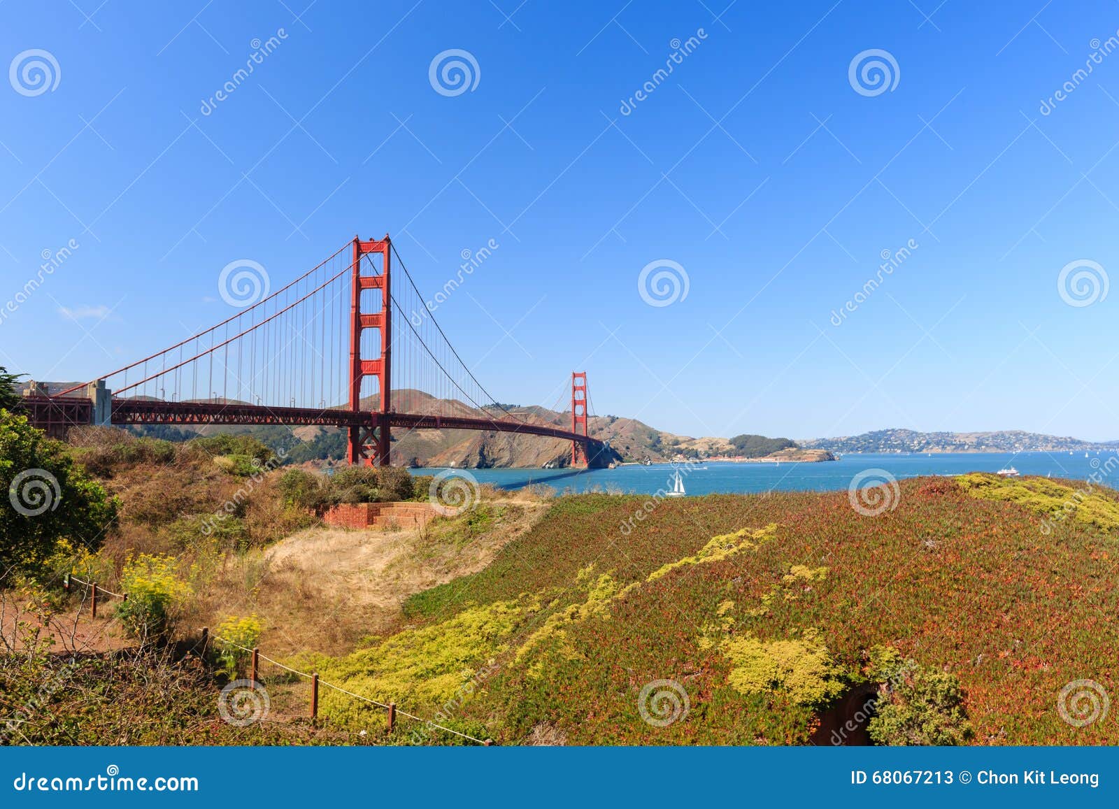 Golden Gate Bridge, SFO stock image. Image of beauty - 68067213