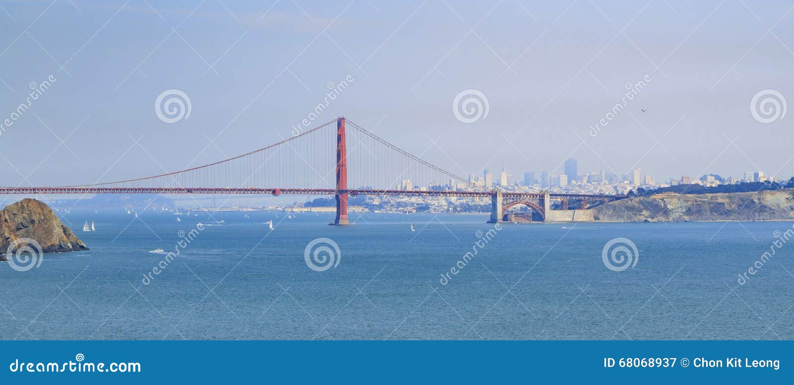 Golden Gate Bridge, SFO stock image. Image of francisco - 68068937