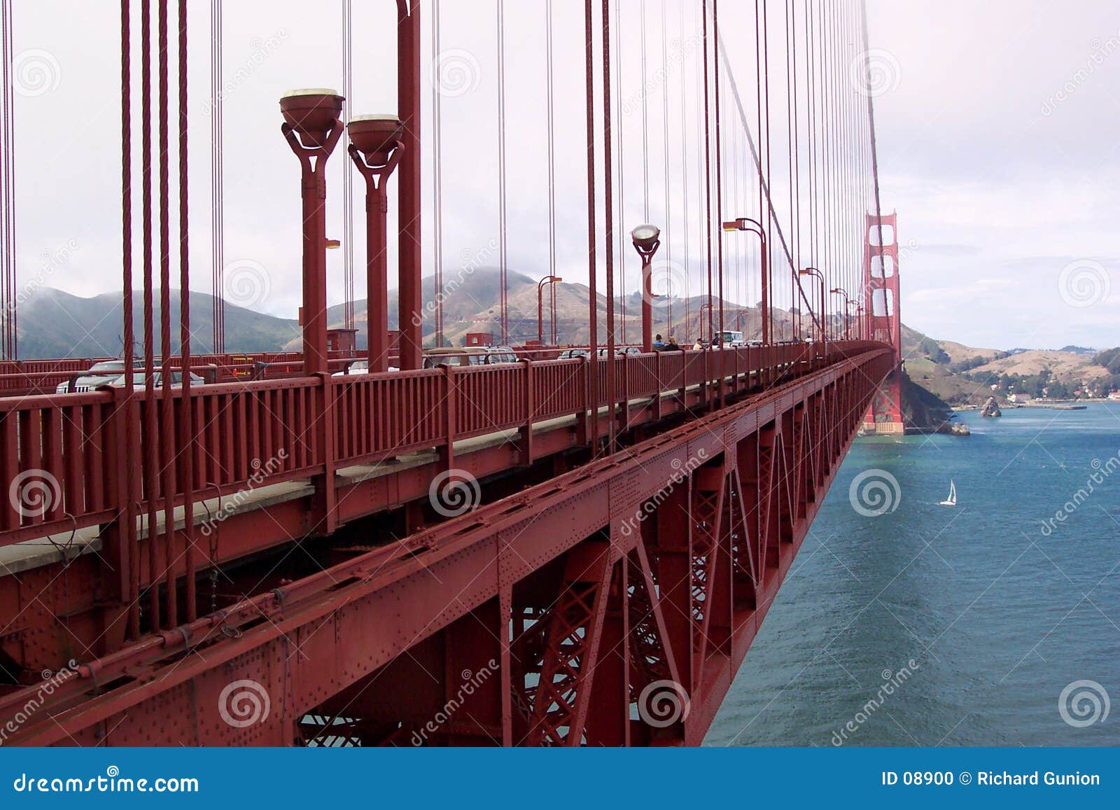 Golden Gate Bridge Span stock photo. Image of walking, driving - 8900
