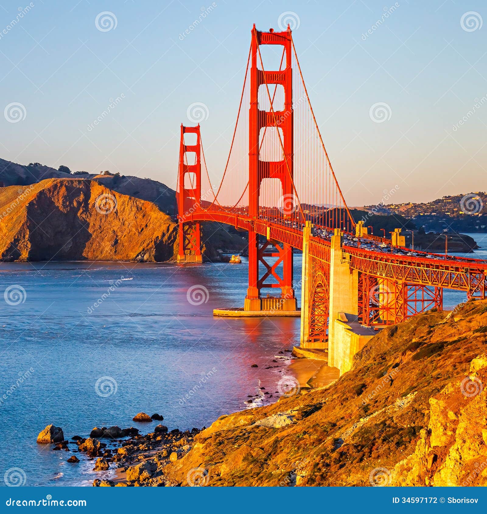 Golden Gate Bridge stock photo. Image of international - 34597172