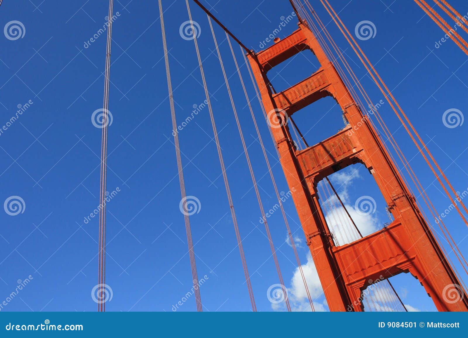 Golden Gate Bridge tower stock image. Image of crossing - 9084501