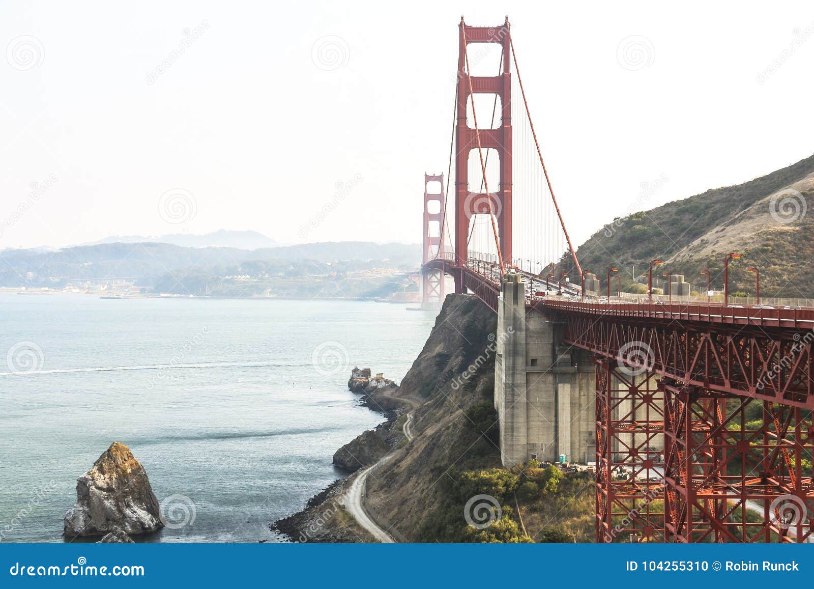 Golden Gate Bridge from Viewpoint, San Francisco Stock Photo - Image of ...