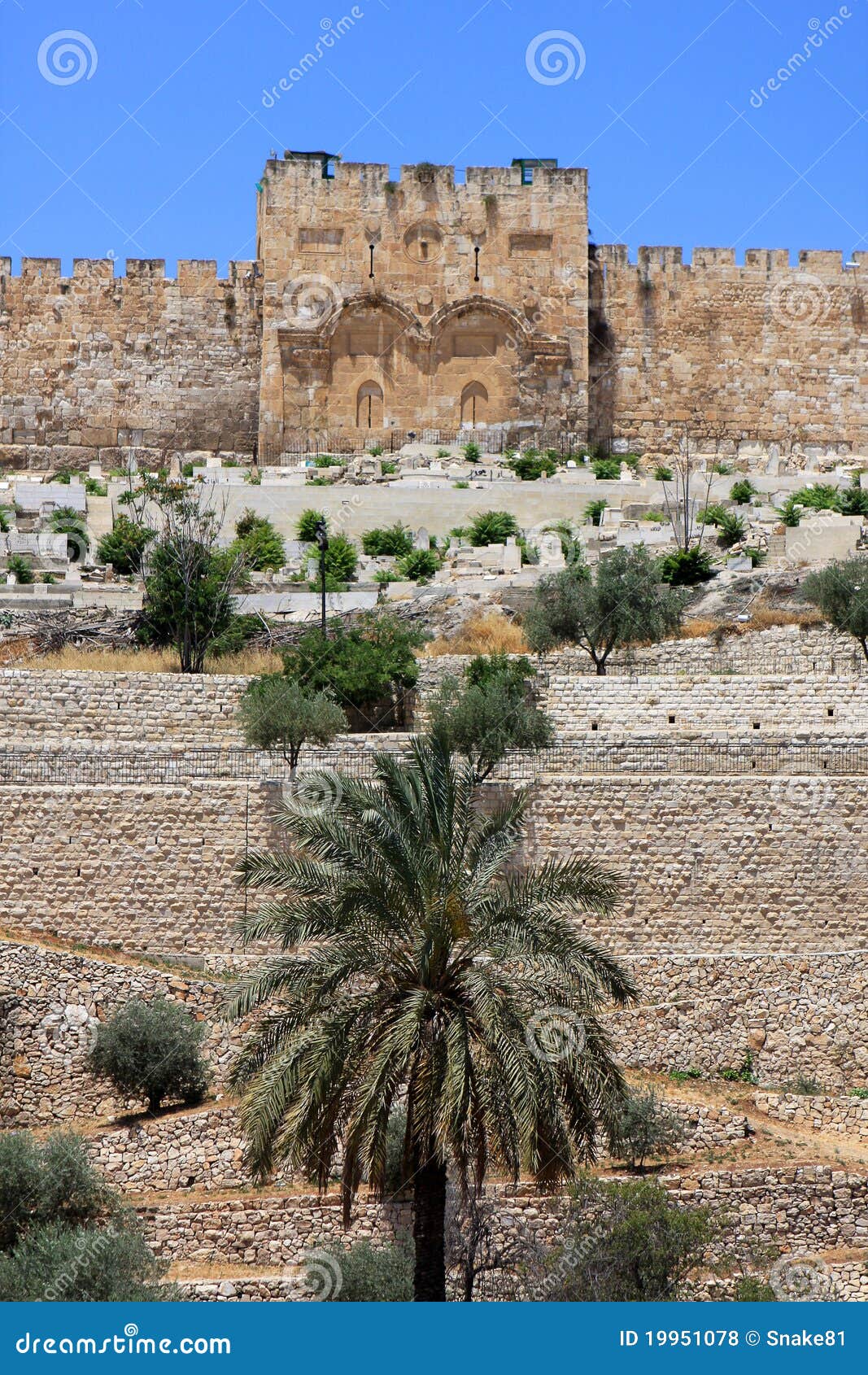 Golden gate, Jerusalem stock photo. Image of land, middle - 19951078