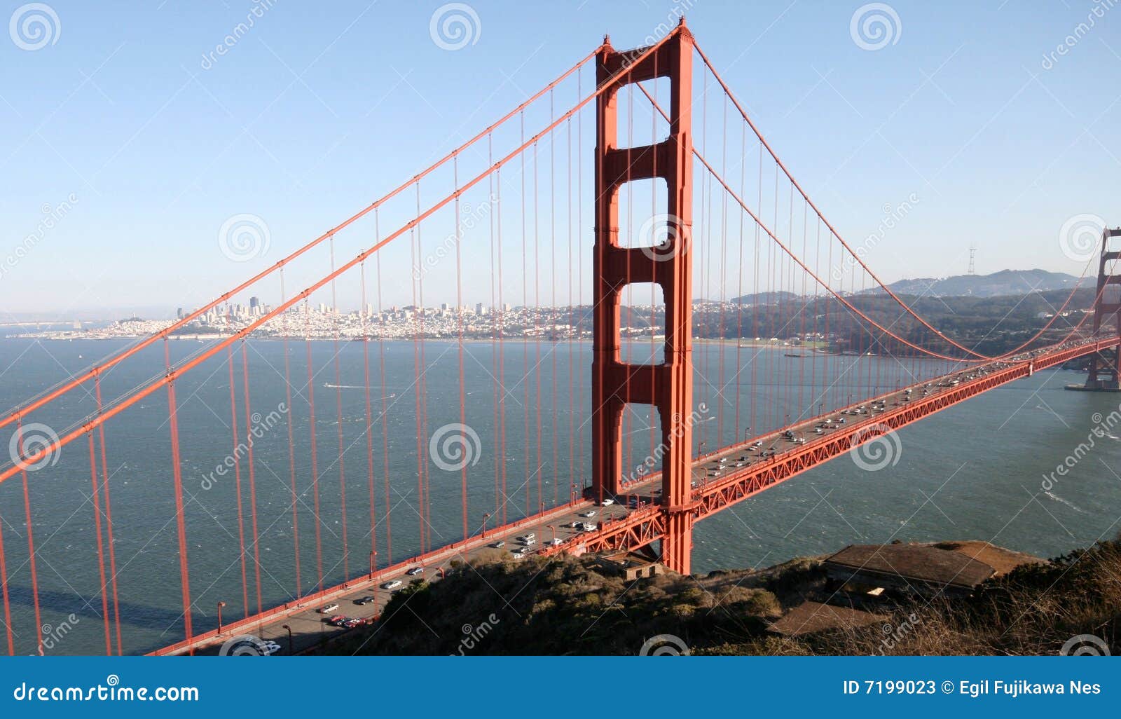 Golden Gate landscape stock image. Image of vacations - 7199023