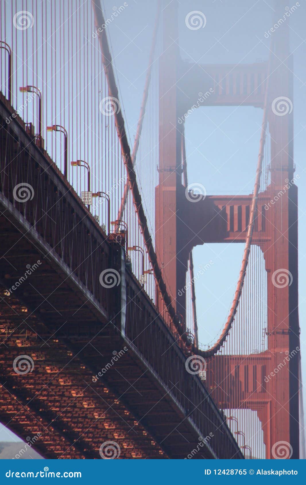 Golden Gate in the mist stock image. Image of francosco - 12428765