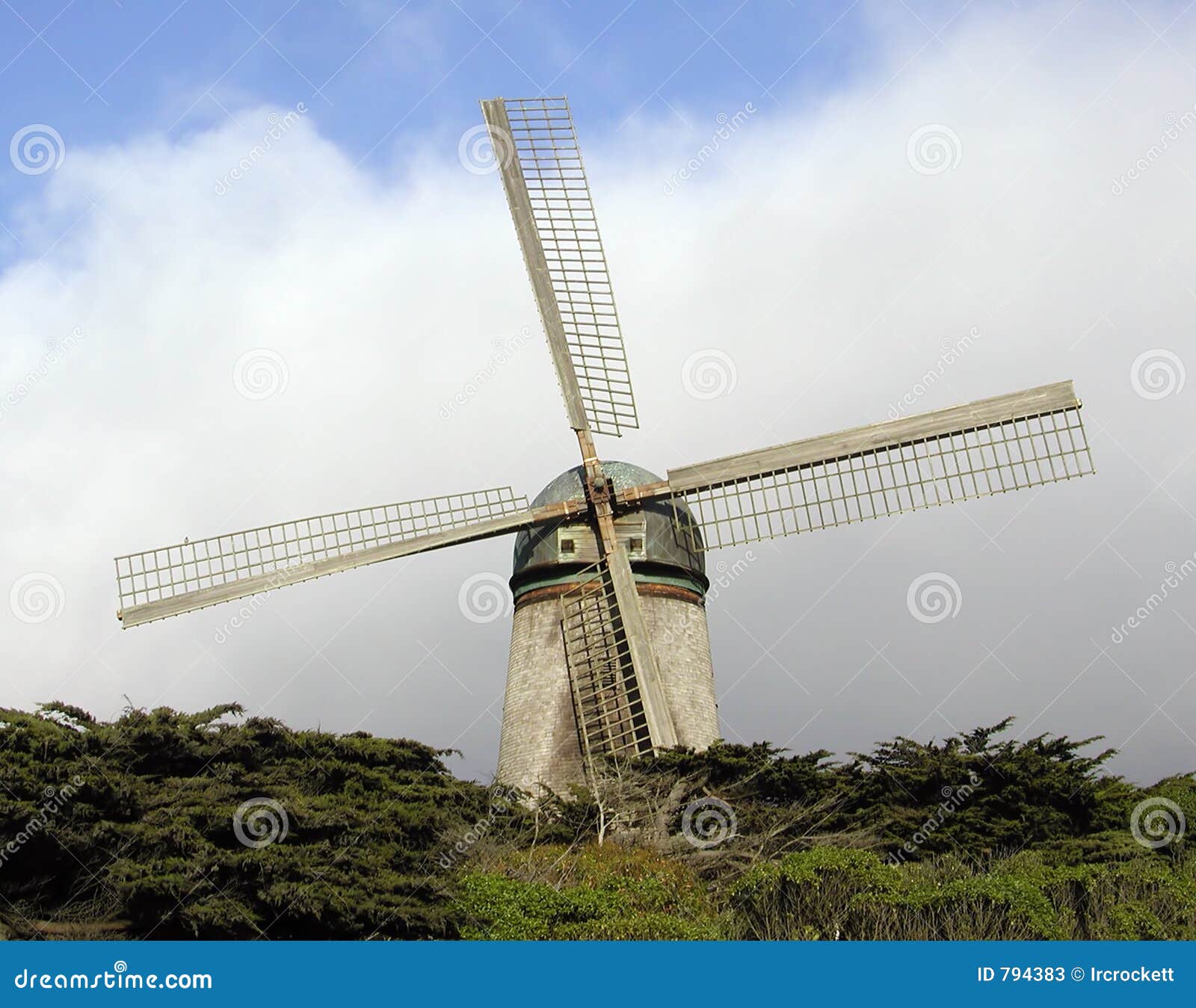 Golden Gate Park Windmill stock image. Image of wood, wind - 794383