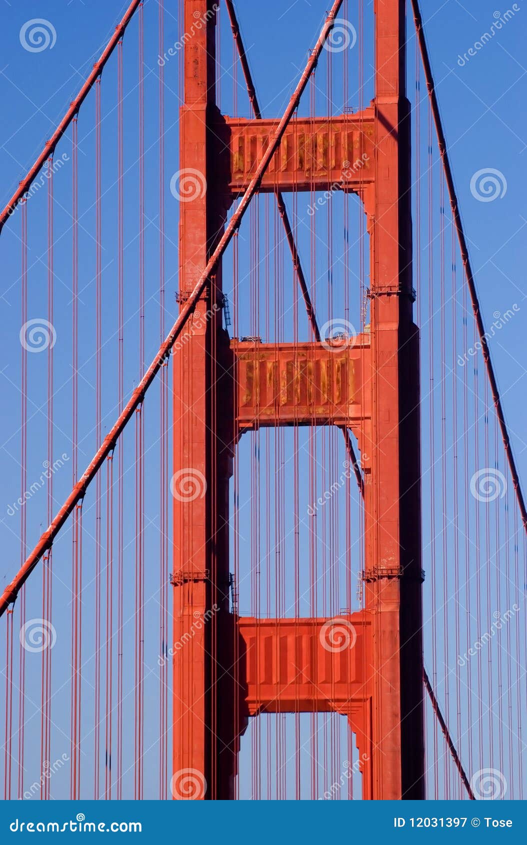 Golden Gate Pylon, San Francisco Stock Image - Image of pylon, golden ...