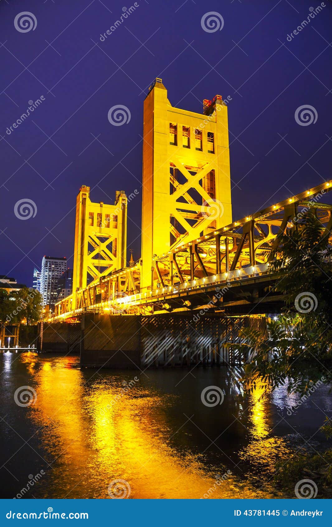 Golden Gates Drawbridge in Sacramento Stock Image - Image of ...