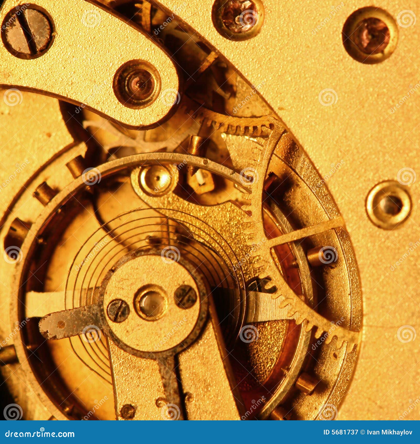 Golden gear stock image. Image of balancewheel, jeweller - 5681737