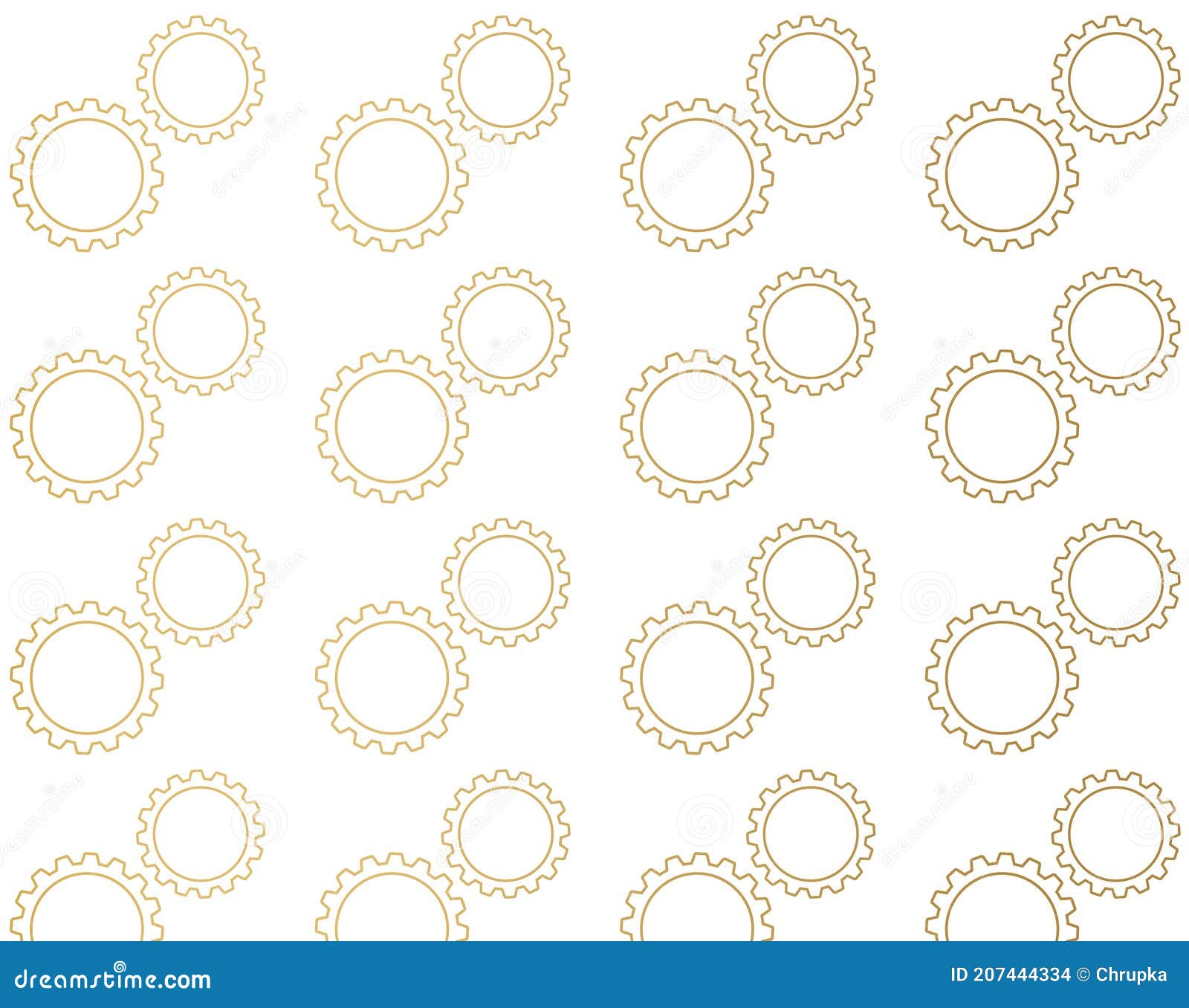 Golden gear pattern stock vector. Illustration of industry - 207444334