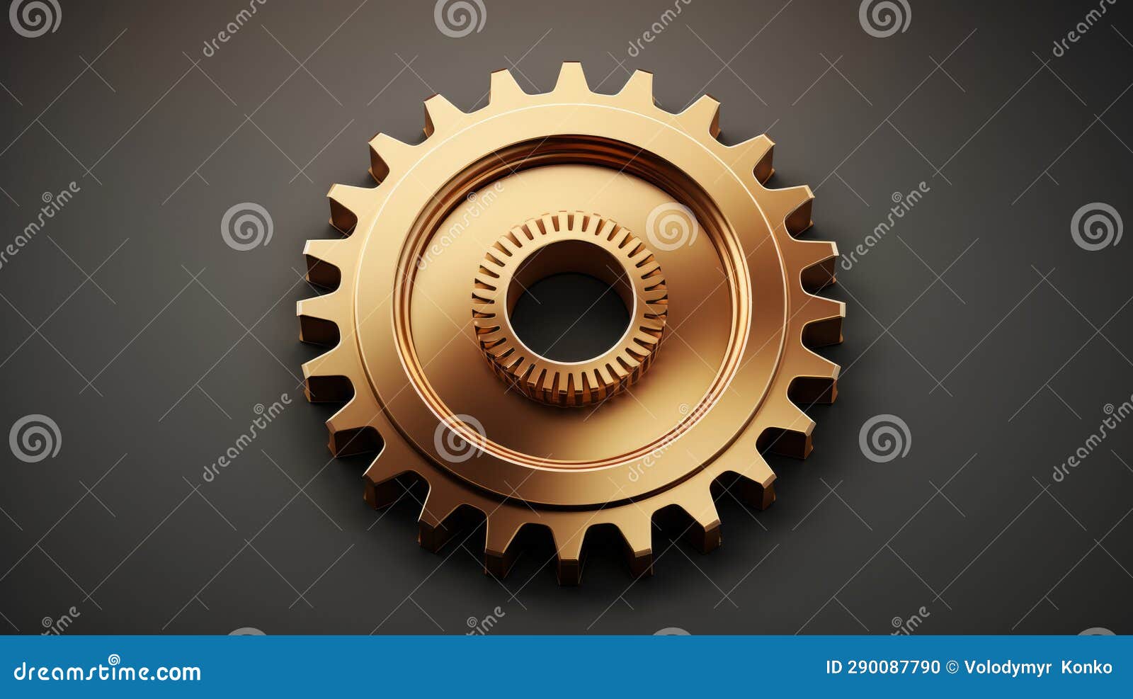 A Golden Gear Wheel on a Black Background. Generative Ai Stock Photo ...