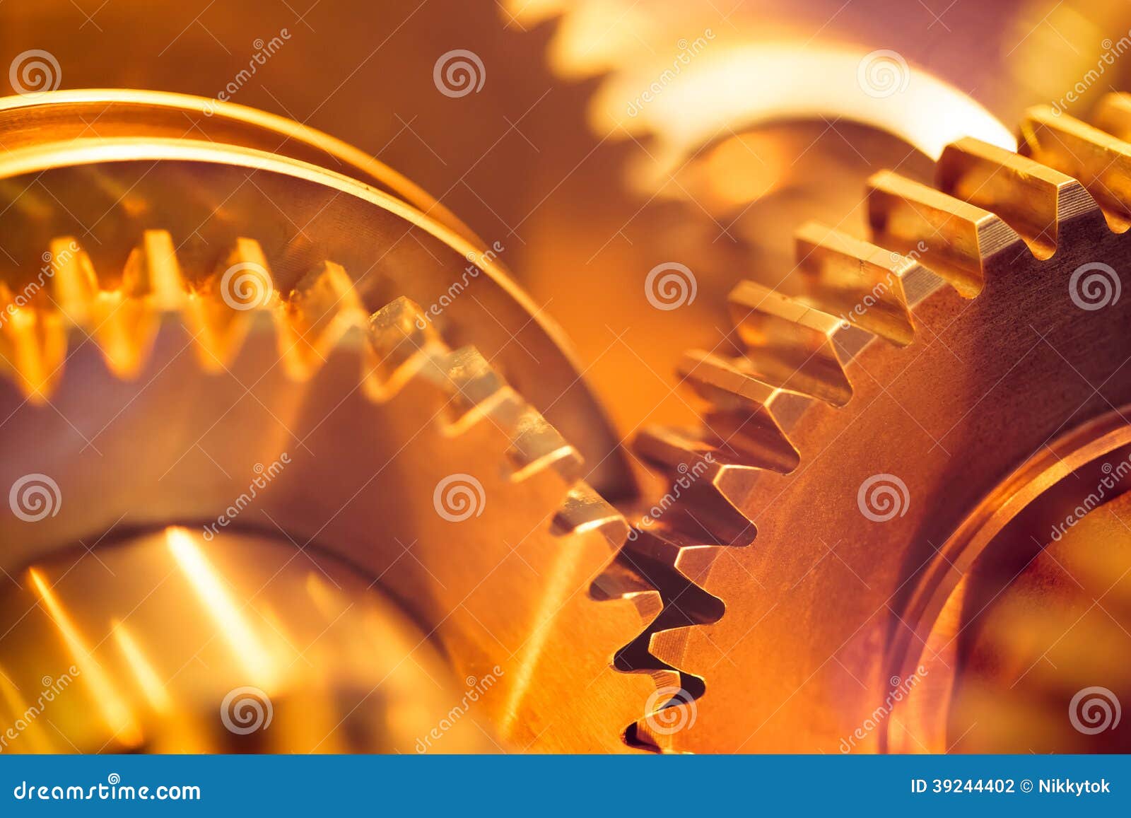 Golden gear wheels stock photo. Image of mechanical, engine - 39244402