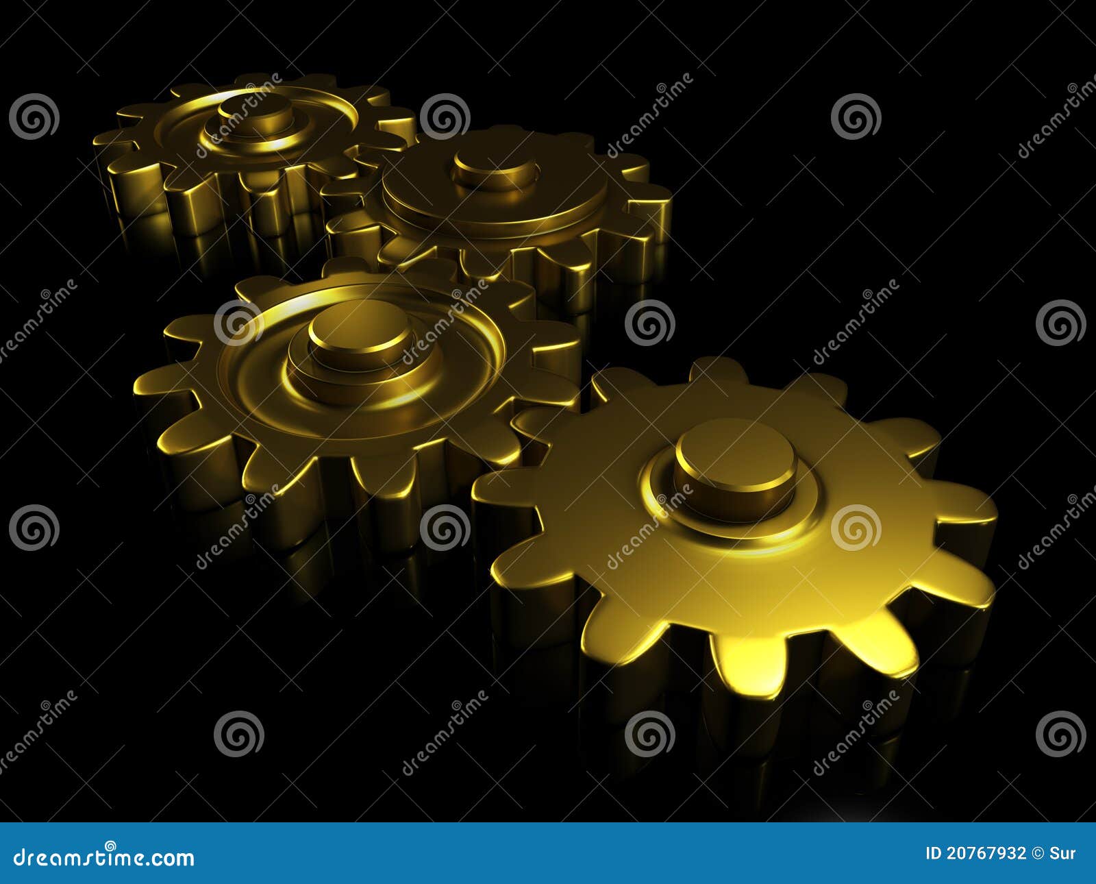 Golden gears stock photo. Image of power, cogwheel, shapes - 20767932