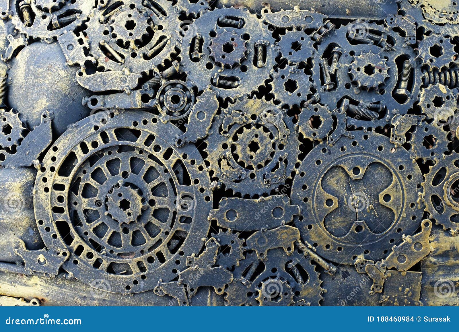 Close Up Of Cogwheels. Large Cog Wheels In Technical System. Stock ...