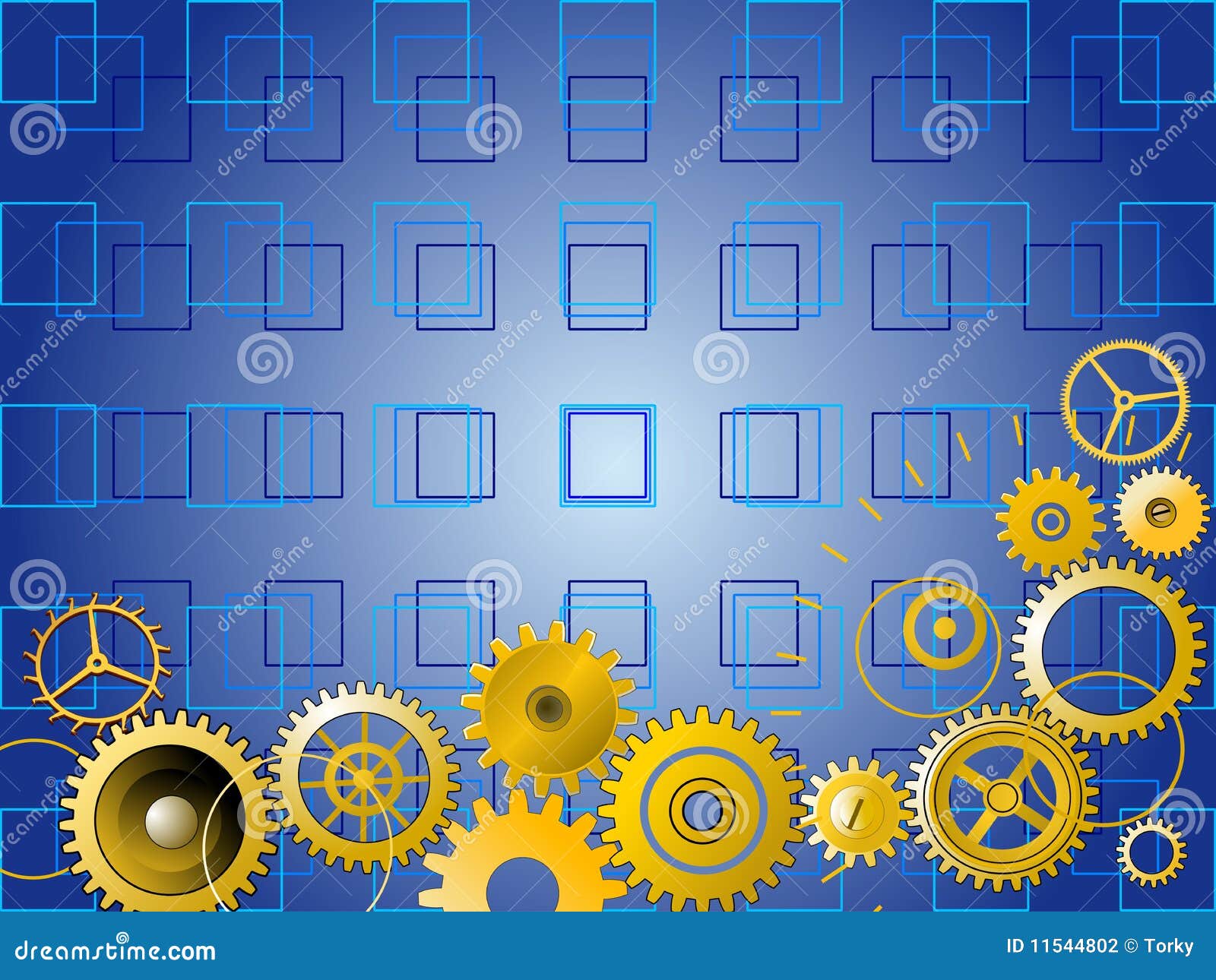 3d Golden Gears. Set Of Three Isometric Gears. Vector Clipart Isolated ...